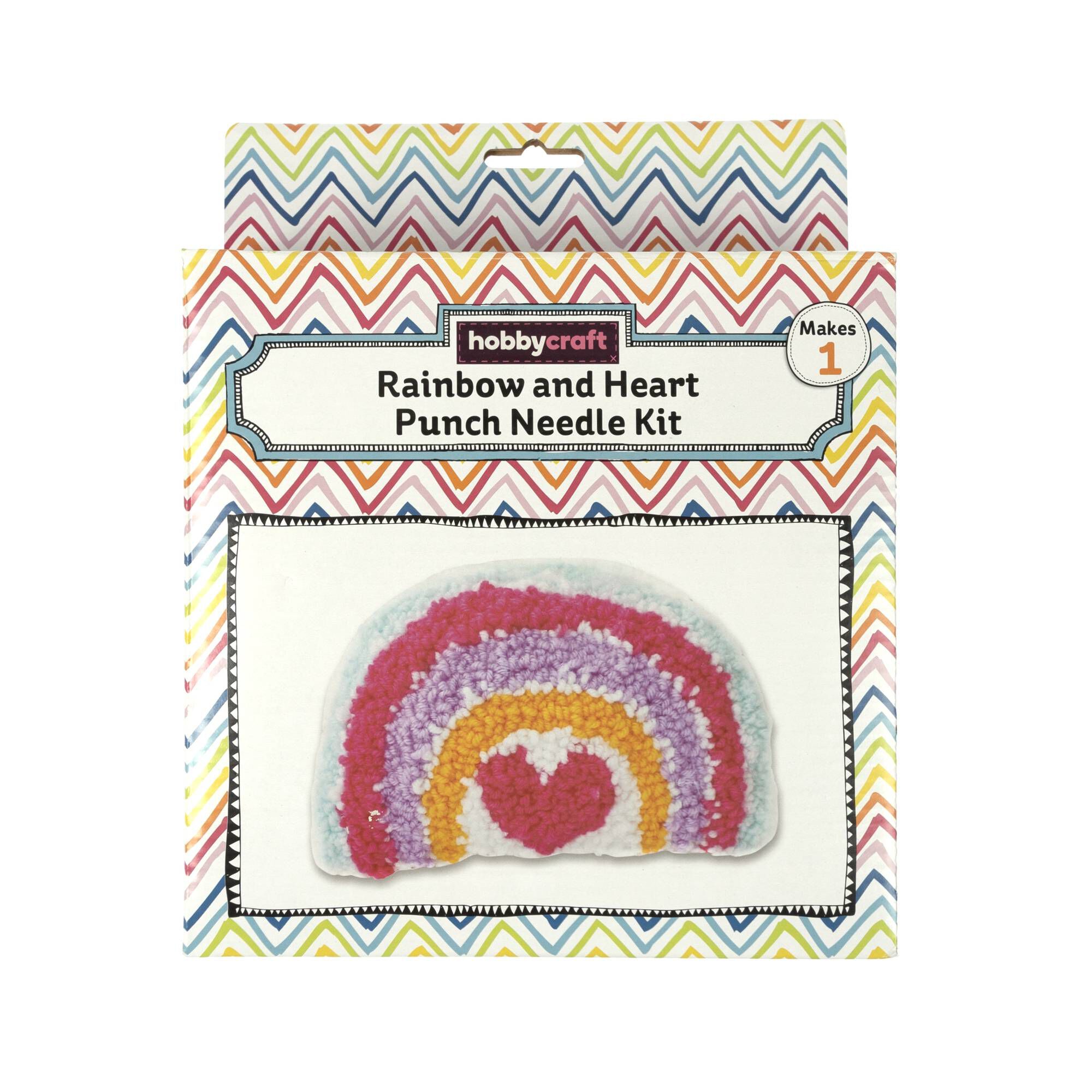 Rainbow and Heart Punch Needle Kit | Hobbycraft