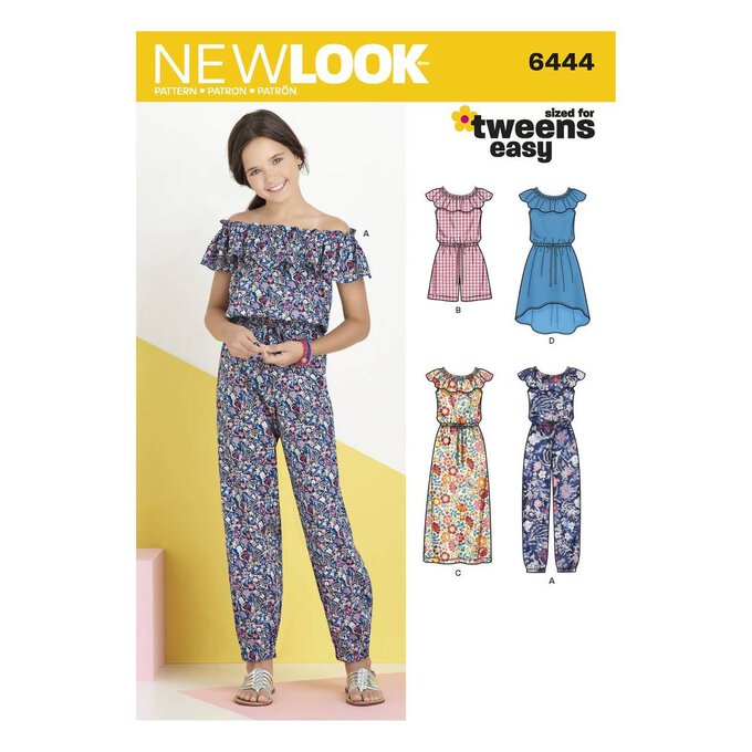 New Look Child's Dress and Jumpsuit Sewing Pattern 6444 | Hobbycraft