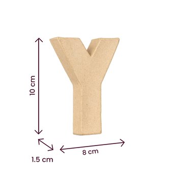 Mini Mache Letter Y 10cm | Hobbycraft