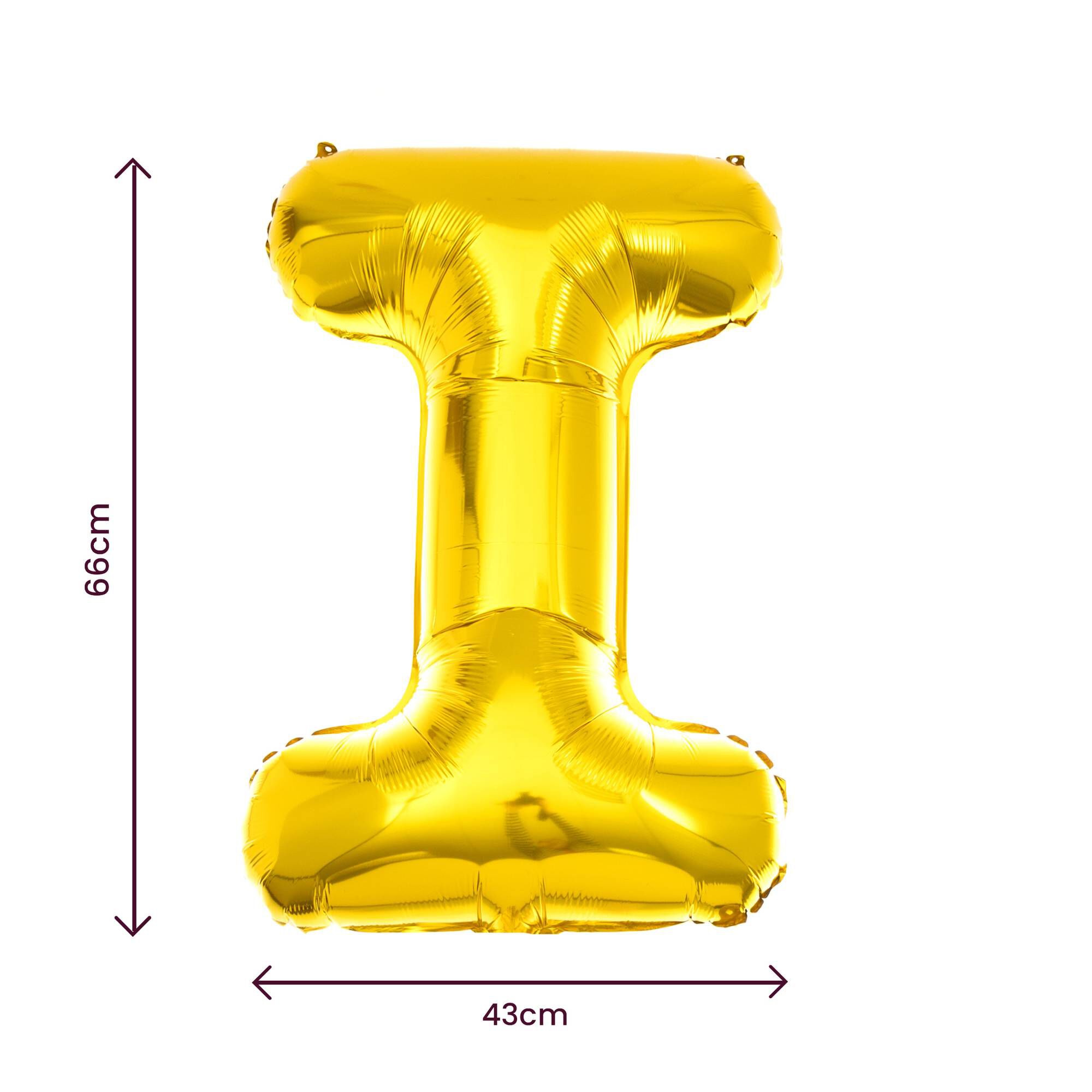 Extra Large Gold Foil Letter I Balloon | Hobbycraft