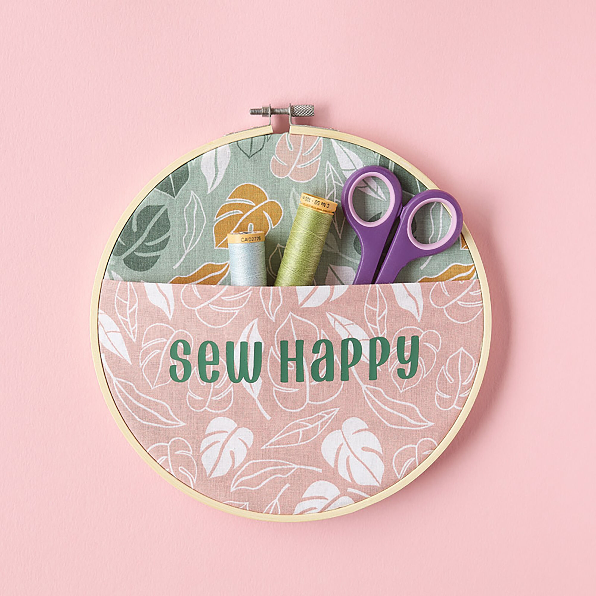 Cricut: How to Make Embroidery Hoop Storage with Iron-On Vinyl Scraps ...