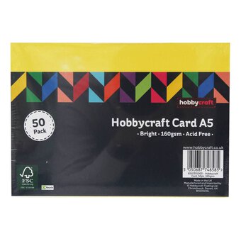 Bright Card A5 50 Pack | Hobbycraft