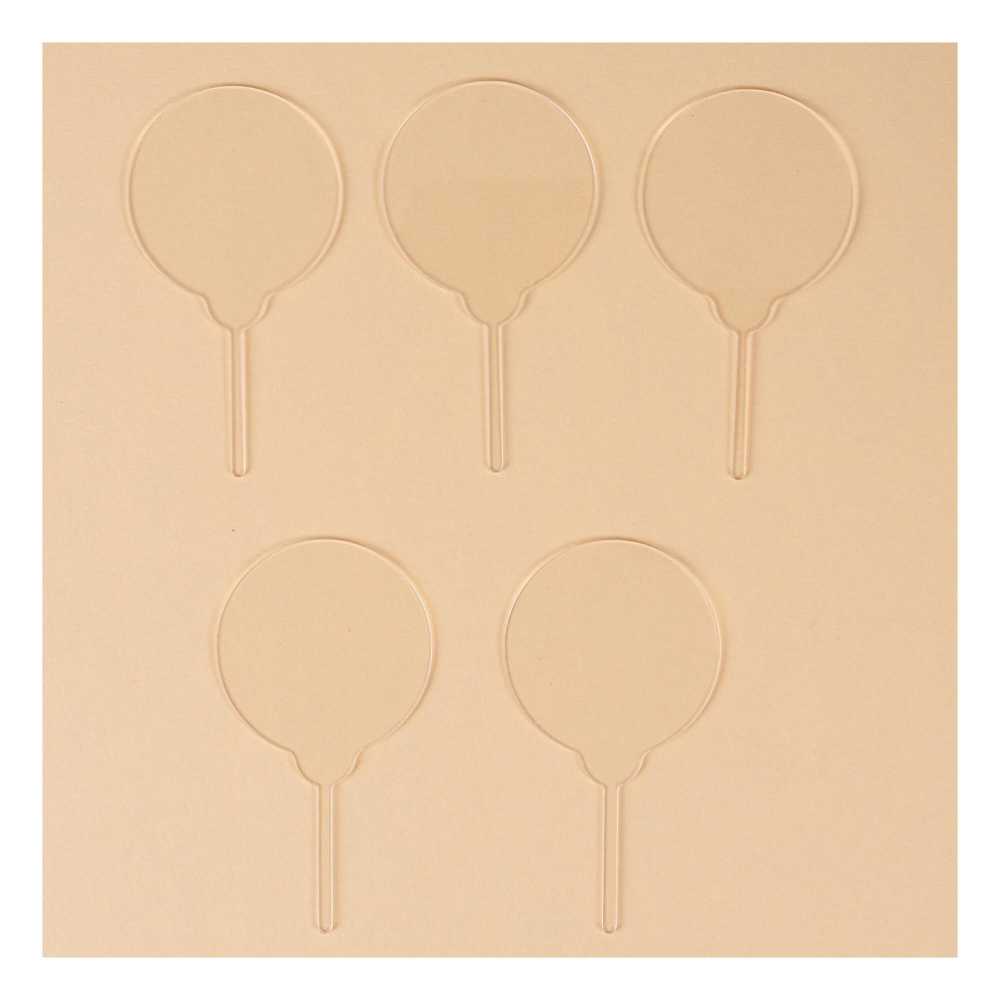 Clear Round Acrylic Cake Toppers 5cm x 9cm 5 Pack | Hobbycraft