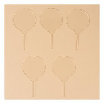 Clear Round Acrylic Cake Toppers 5cm x 9cm 5 Pack | Hobbycraft