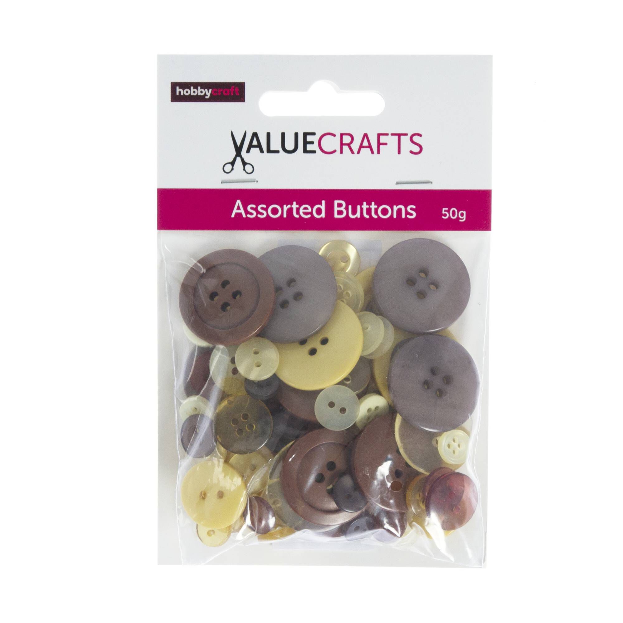 Neutral Buttons Pack 50g | Hobbycraft