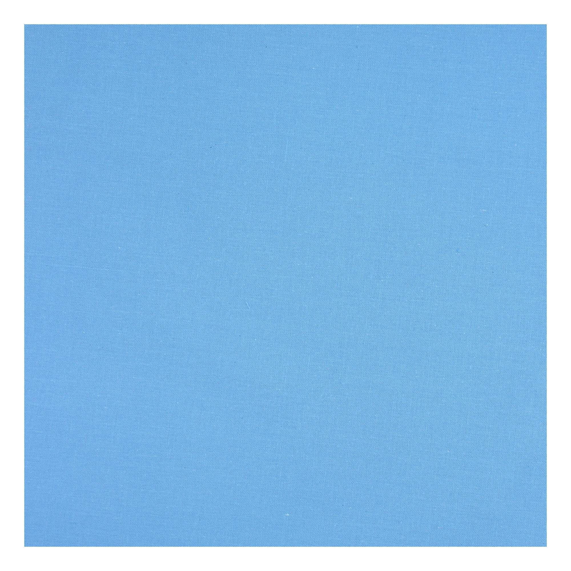 Sky Blue Organic Premium Cotton Fabric by the Metre | Hobbycraft