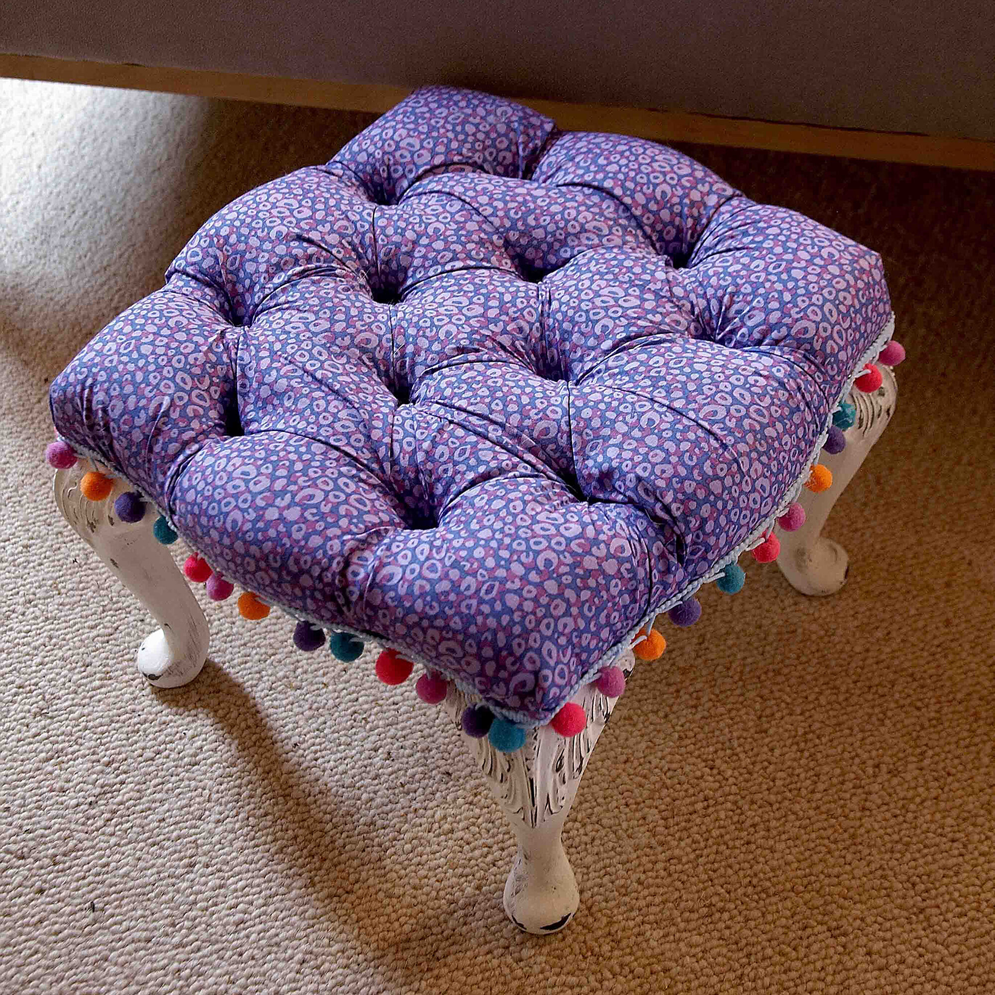 How to Upcycle a Stool with Fabric | Hobbycraft