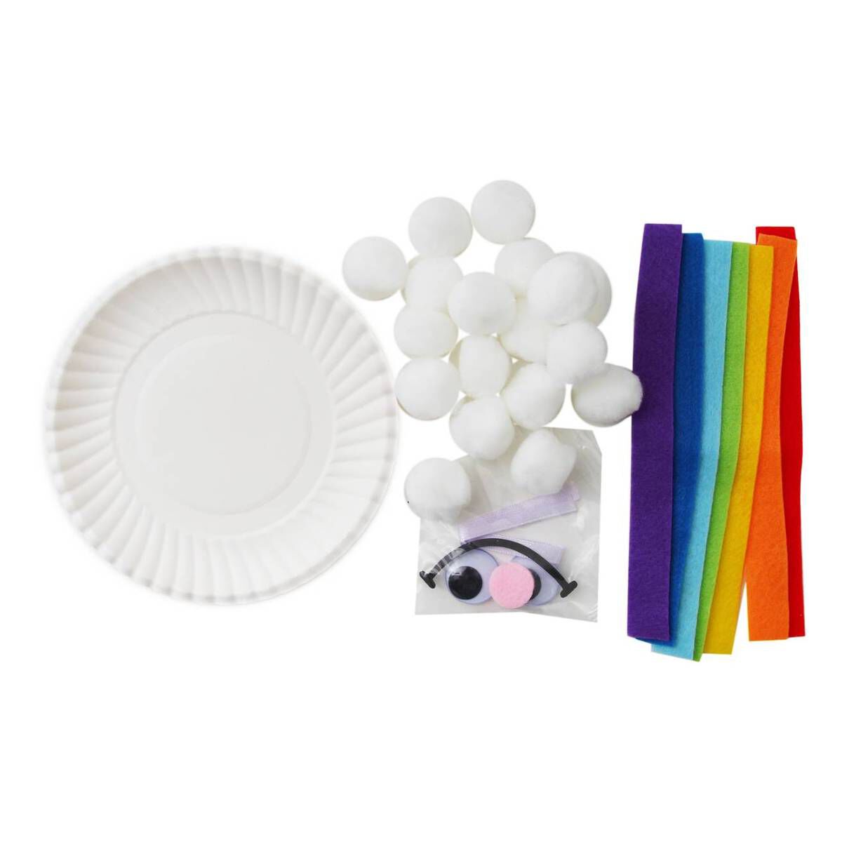 Rainbow Pom Pom Plate Kit | Hobbycraft