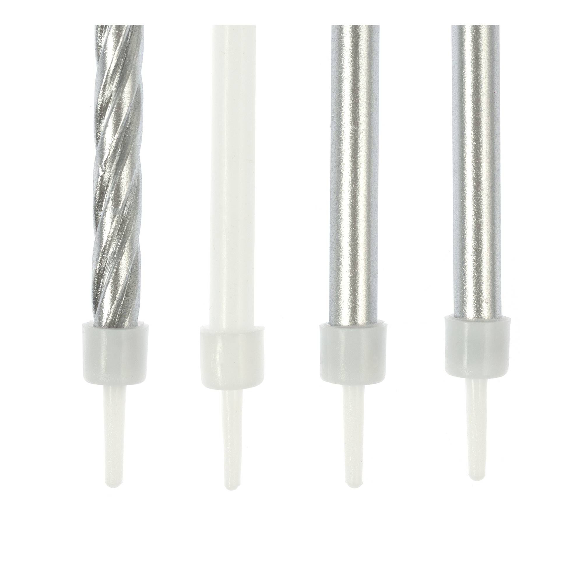 Whisk Silver Metallic Candles 24 Pack | Hobbycraft