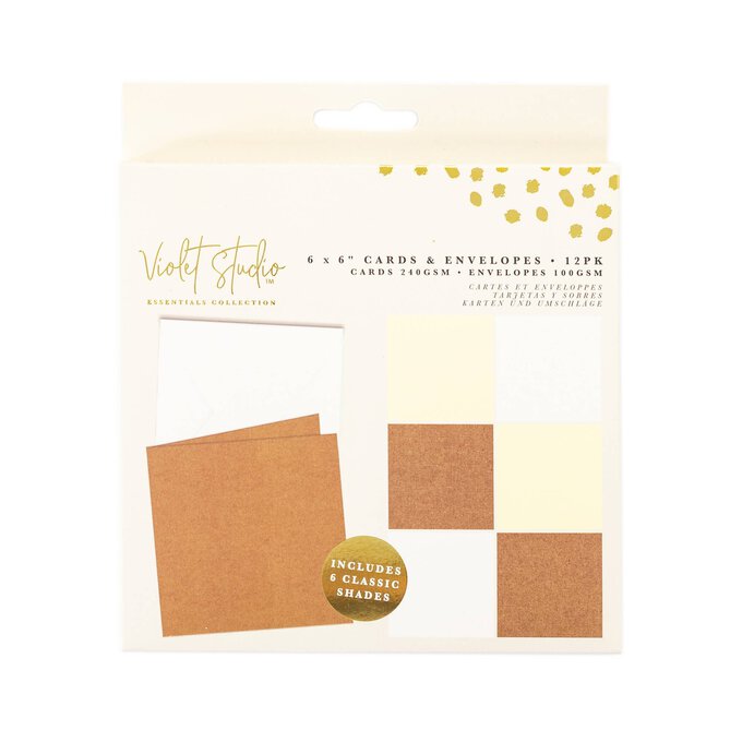 Violet Studio Classic Card Blanks 6 x 6 Inches 12 Pack | Hobbycraft