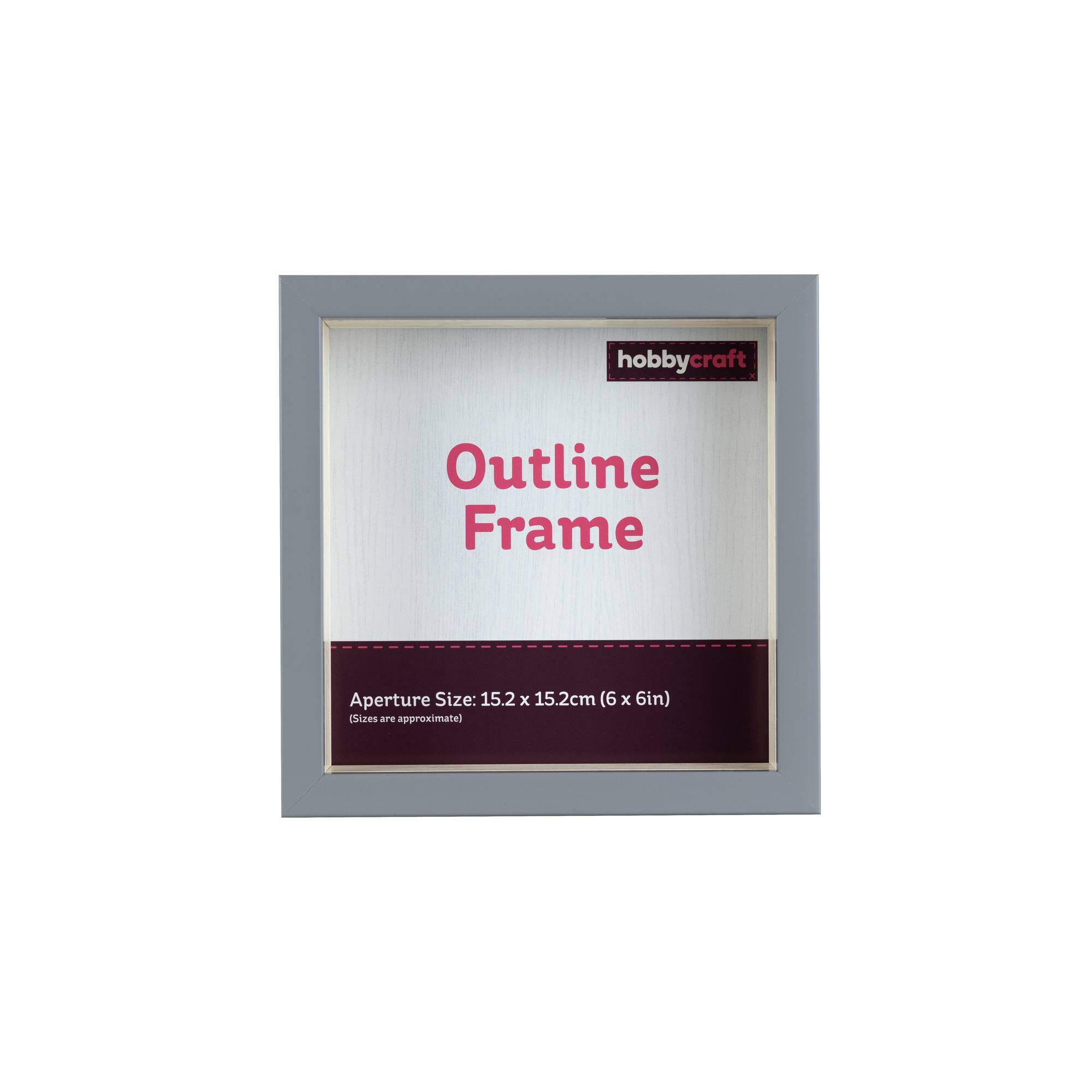 Grey Outline Frame 15cm x 15cm | Hobbycraft