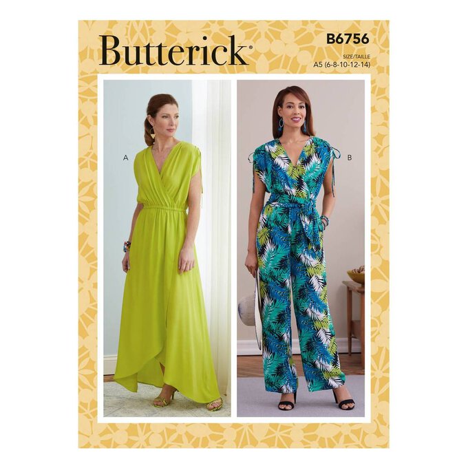 Butterick Dress and Jumpsuit Sewing Pattern B6756 (14-22) | Hobbycraft