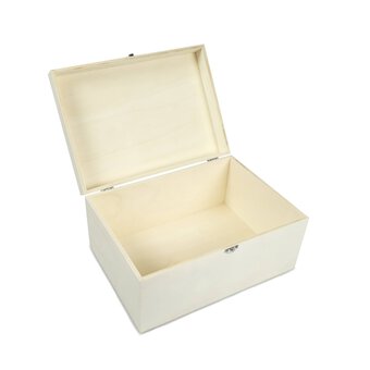 Wooden Storage Box 35cm x 25cm x 17cm | Hobbycraft