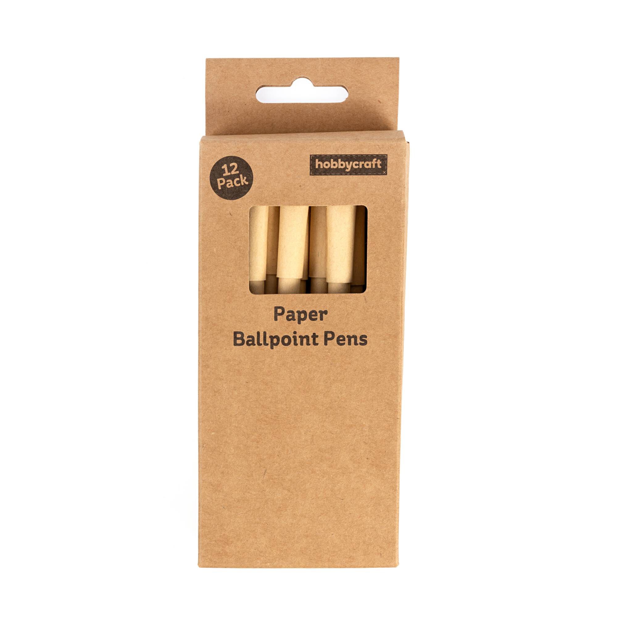 Paper Ballpoint Pens 12 Pack | Hobbycraft