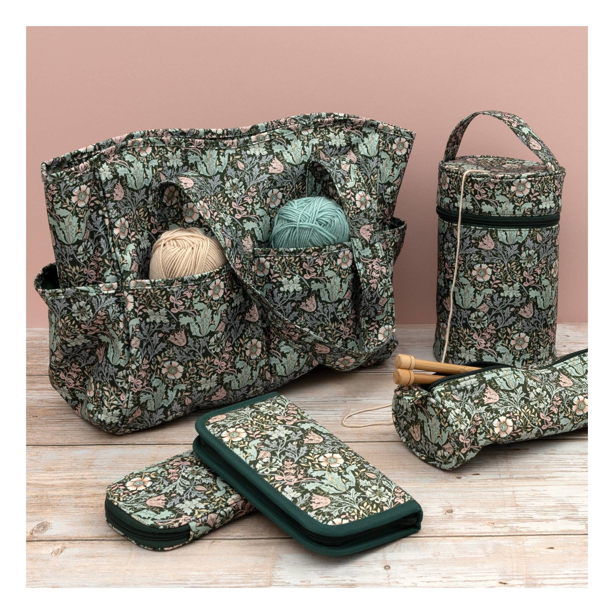 Floral Wood Block Craft Bag with Pockets | Hobbycraft