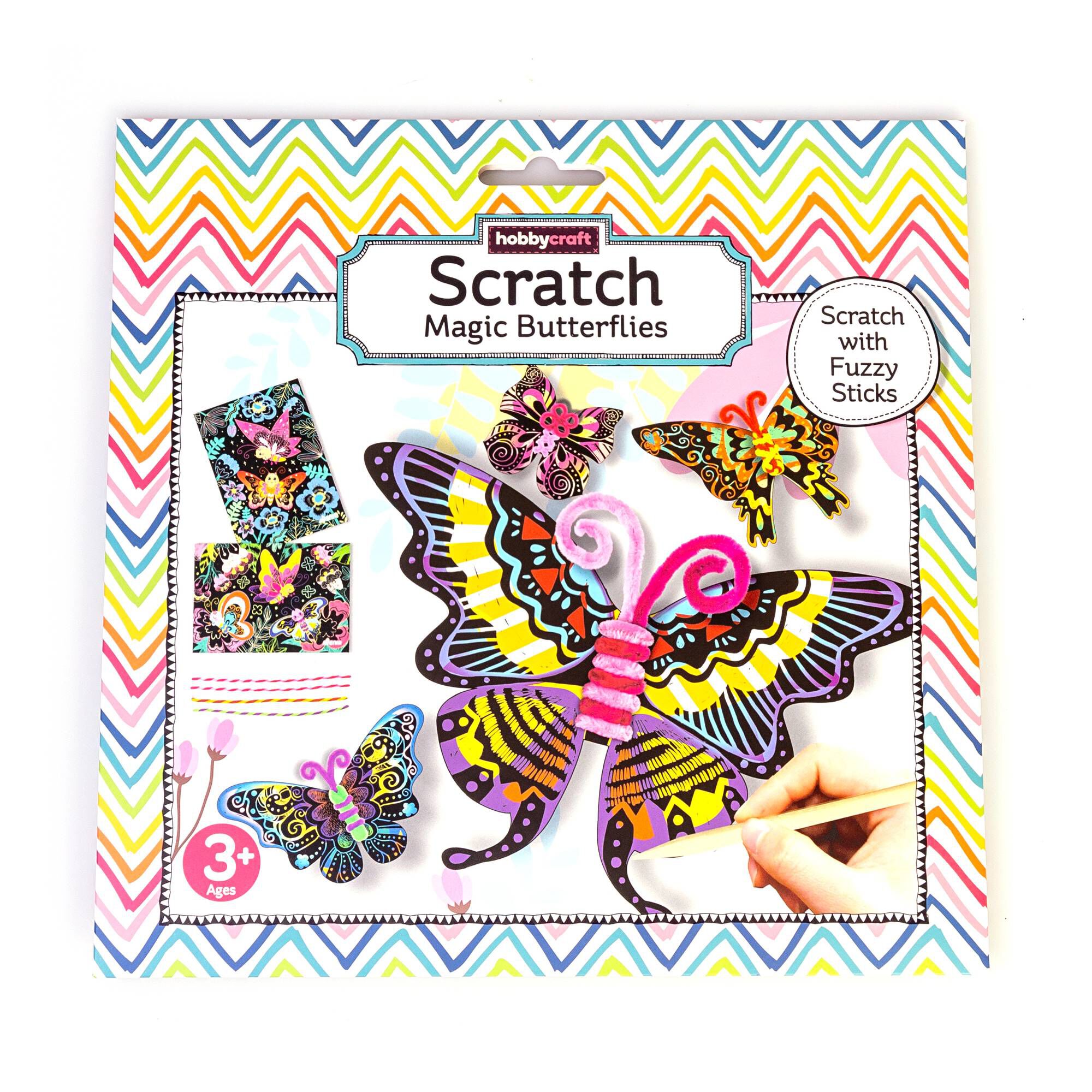 Scratch Fuzzy Stick Magic Butterflies | Hobbycraft