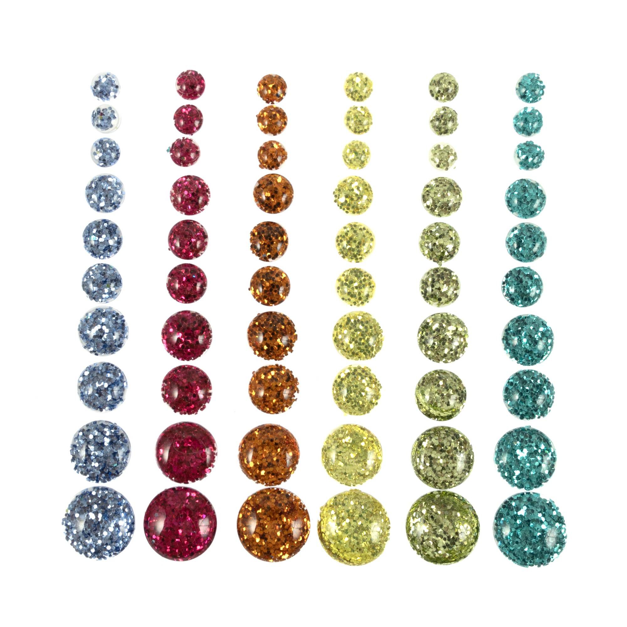 Bright Round Adhesive Gems 60 Pack | Hobbycraft