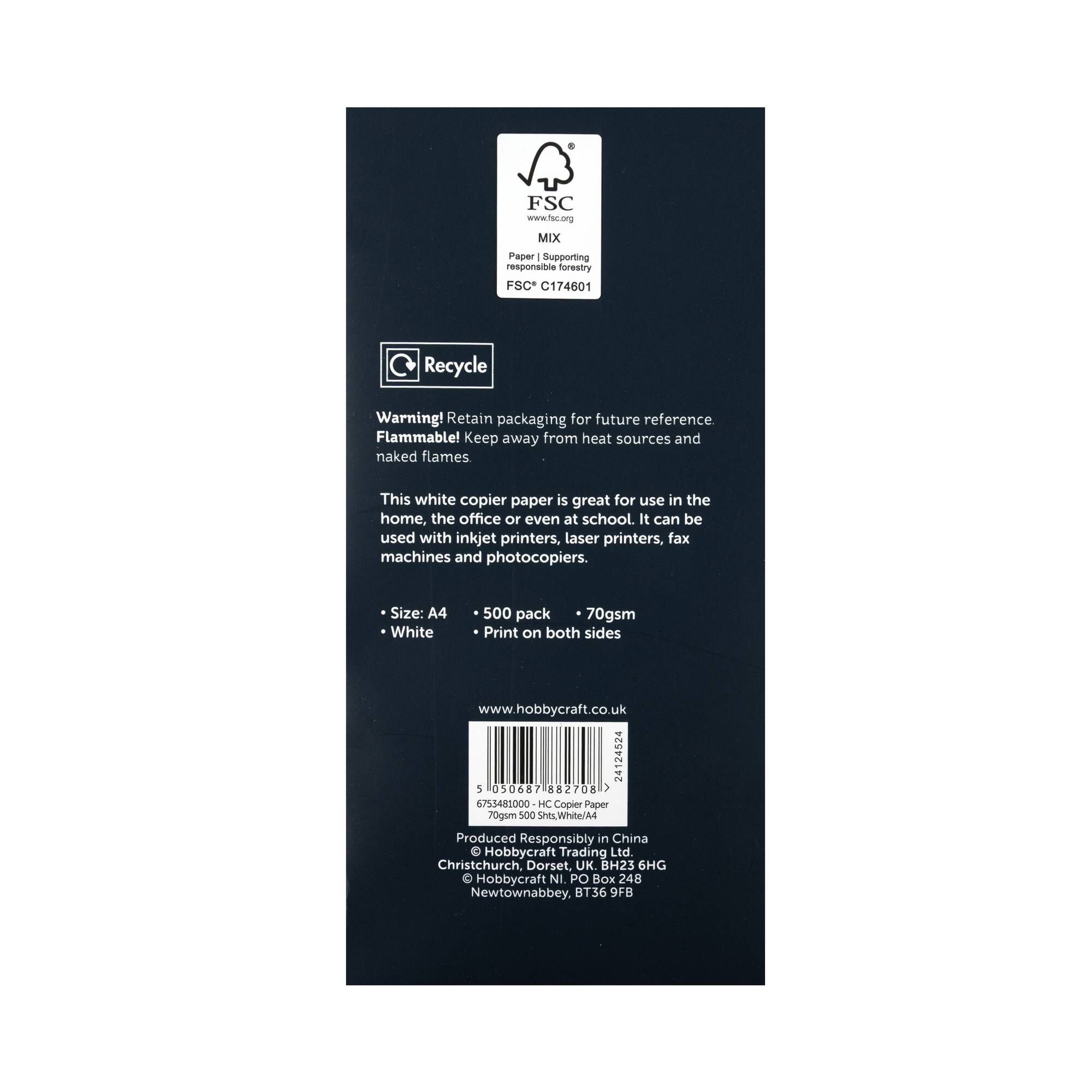 White Copier Paper A4 500 Pack | Hobbycraft