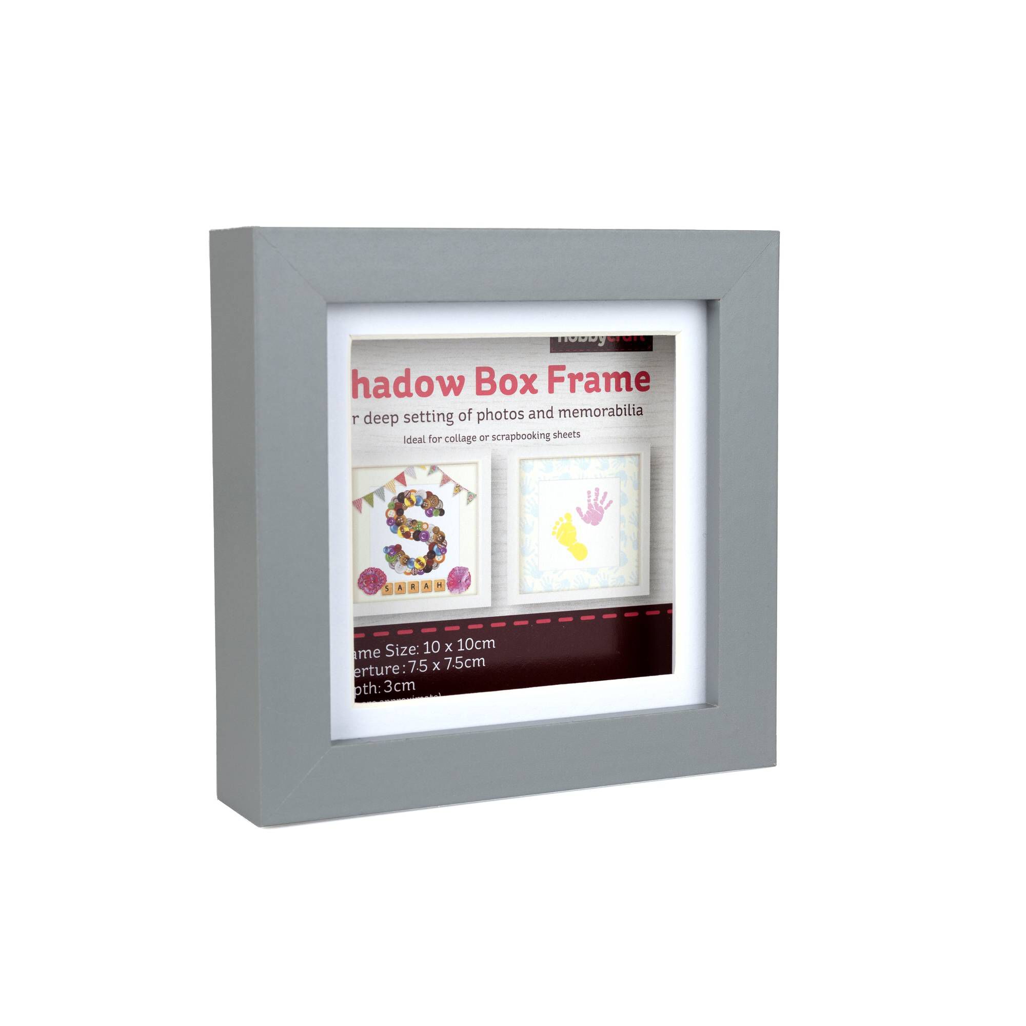 Grey Shadow Box Frame 10cm x 10cm | Hobbycraft