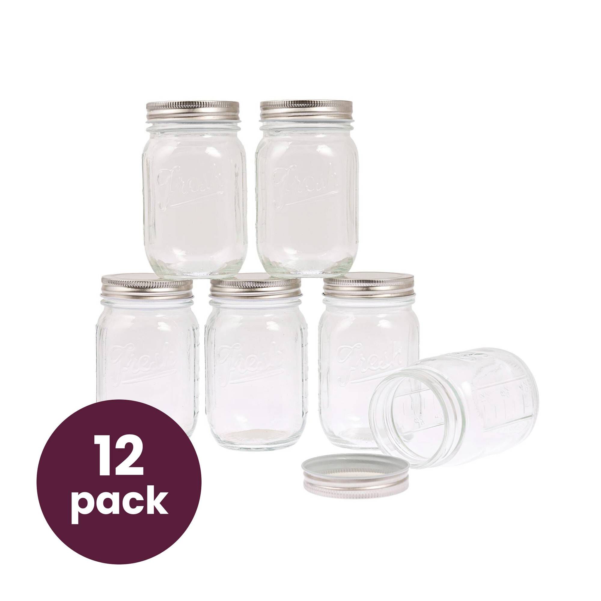Preserving Glass Jars 490ml 12 Pack Bundle | Hobbycraft