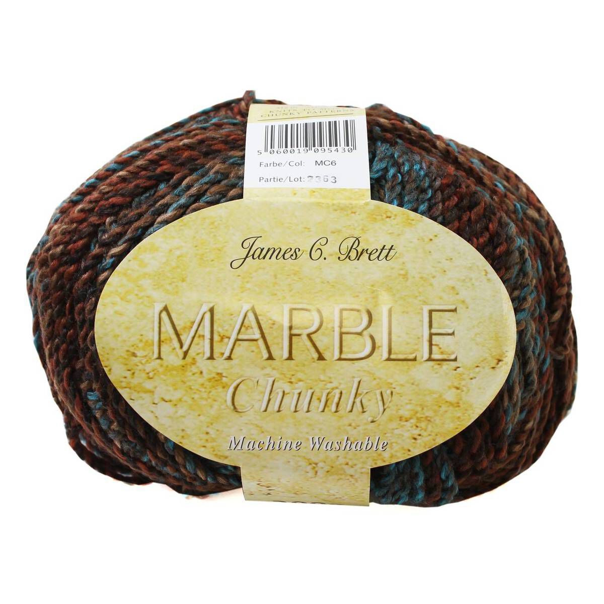 James C Brett Rust Blue Marble Chunky Yarn 200g | Hobbycraft