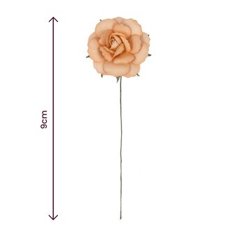 Champagne Clara Flower Wired Floral Picks 4 Pieces | Hobbycraft