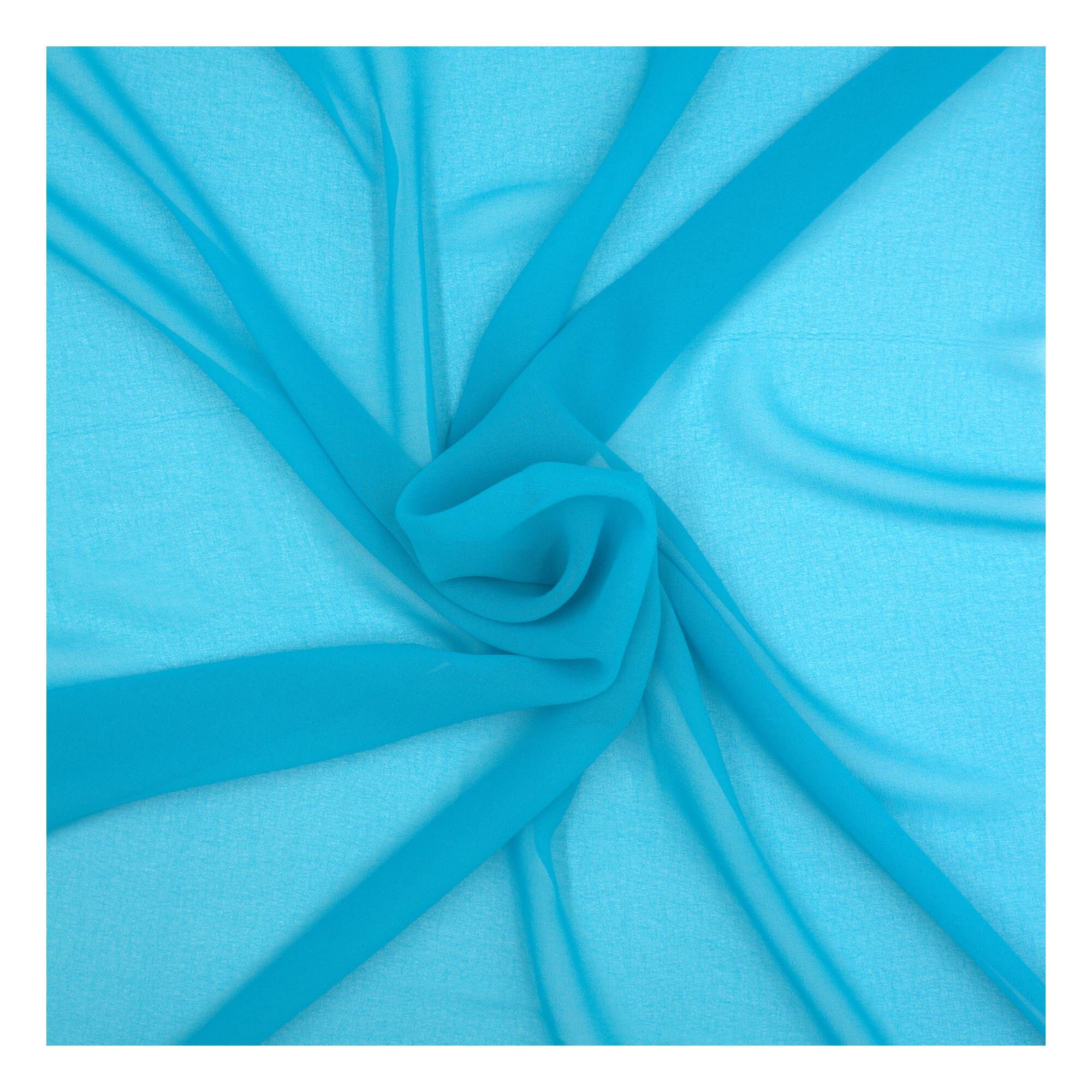 Turquoise Crepe Georgette Fabric by the Metre | Hobbycraft
