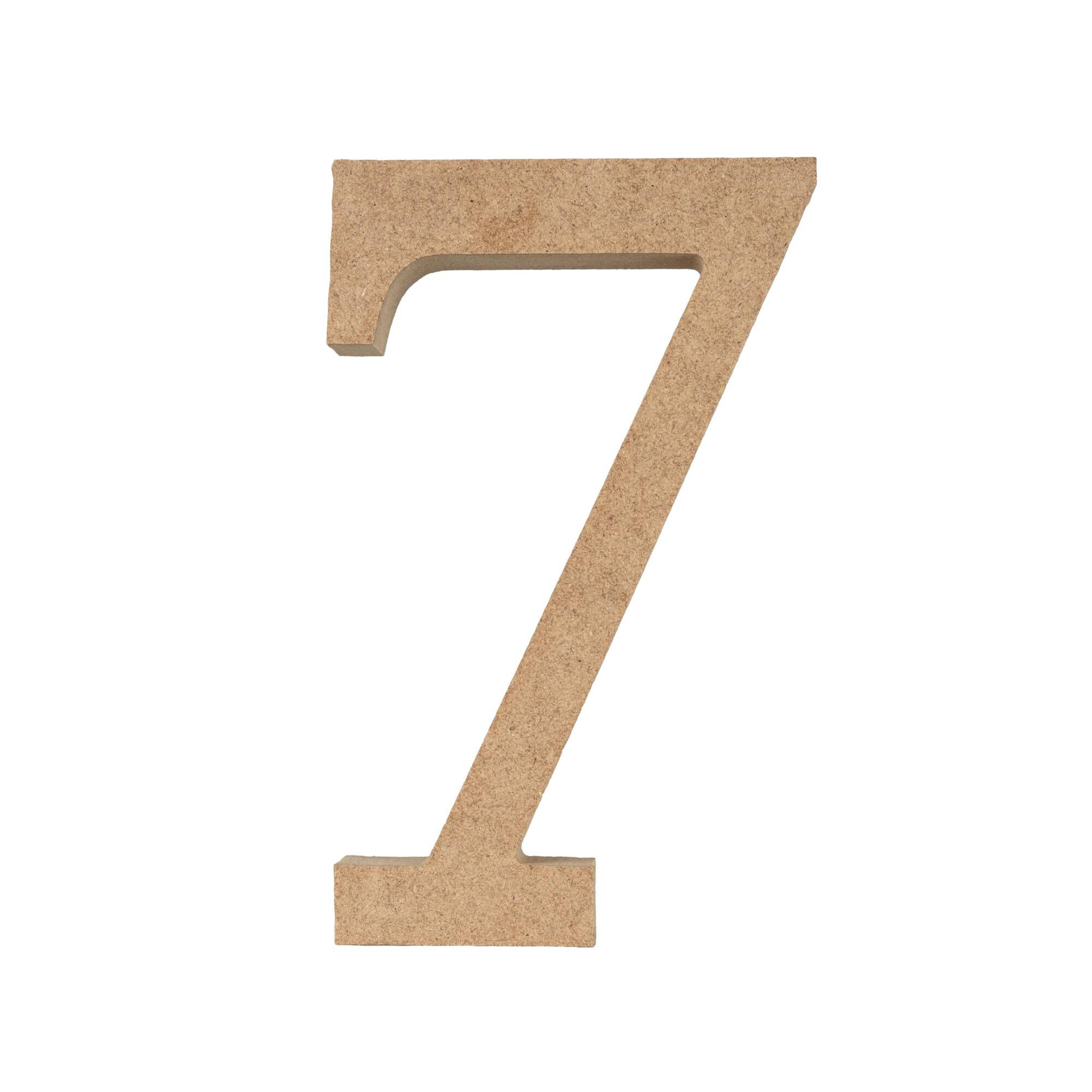 MDF Wooden Number 7 13cm | Hobbycraft