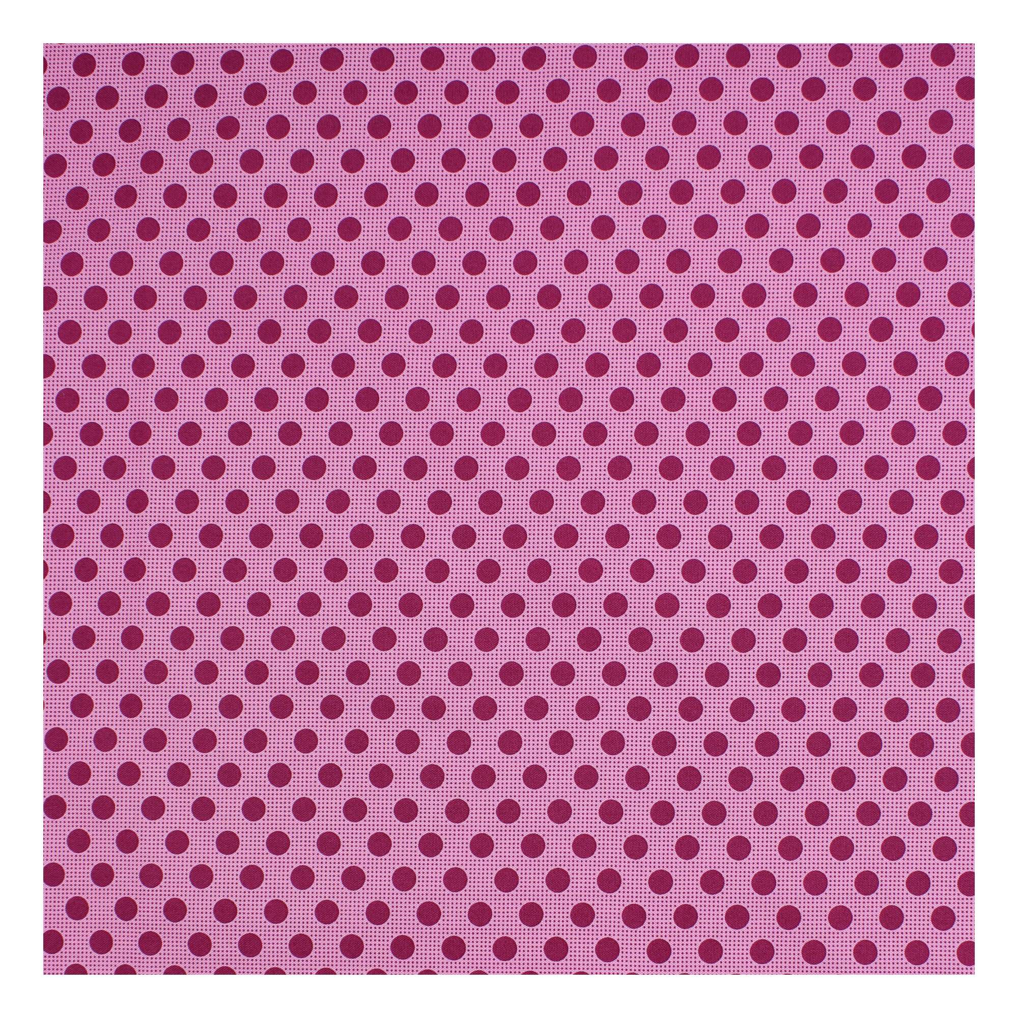 Maroon Medium Dot Cotton Fabric by the Metre | Hobbycraft