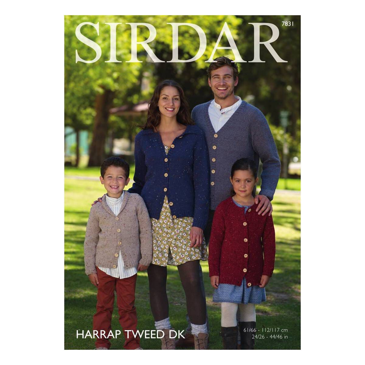 Sirdar Harrap Tweed DK Family Cardigans Digital Pattern 7831 | Hobbycraft