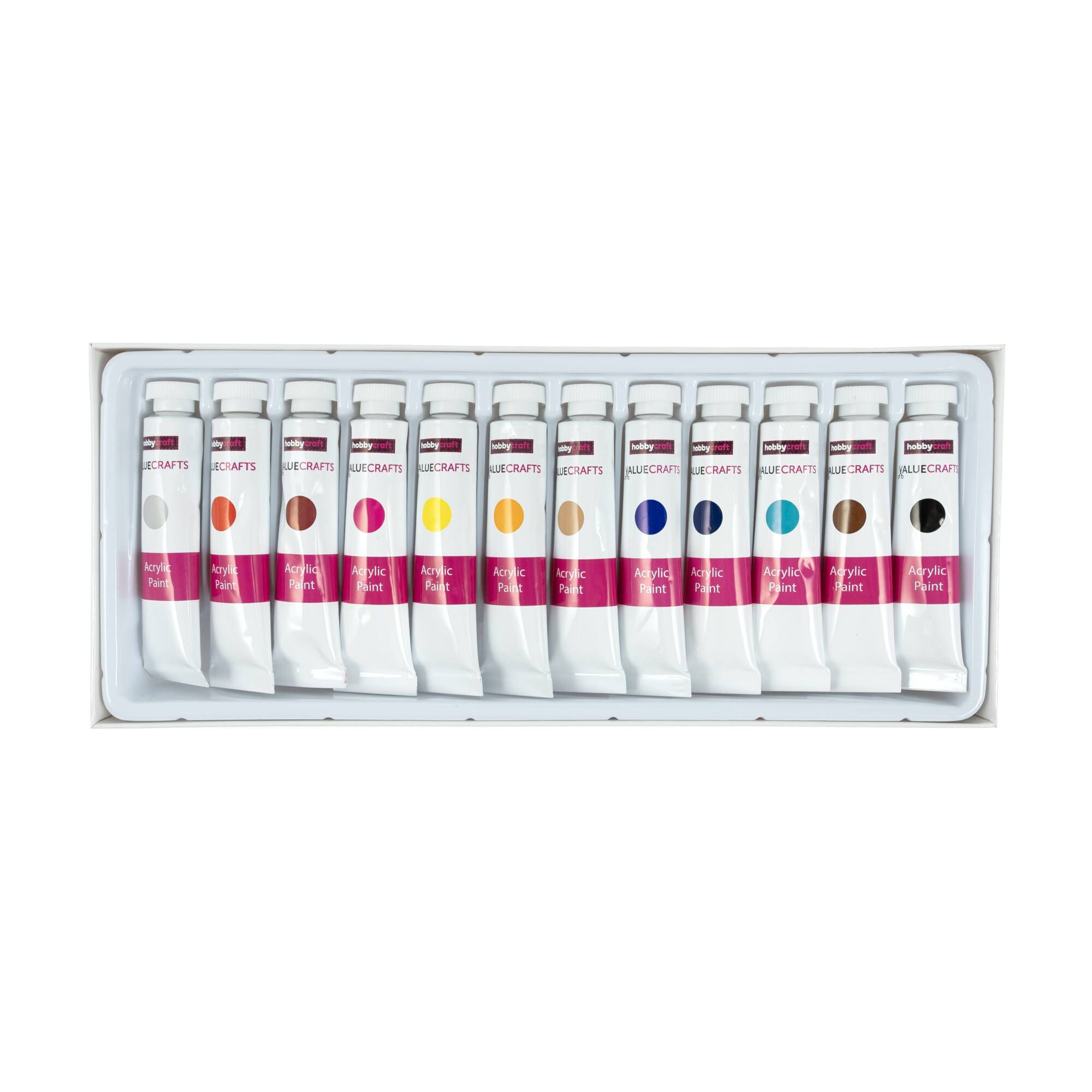 Acrylic Paint Set 12ml 12 Pack | Hobbycraft