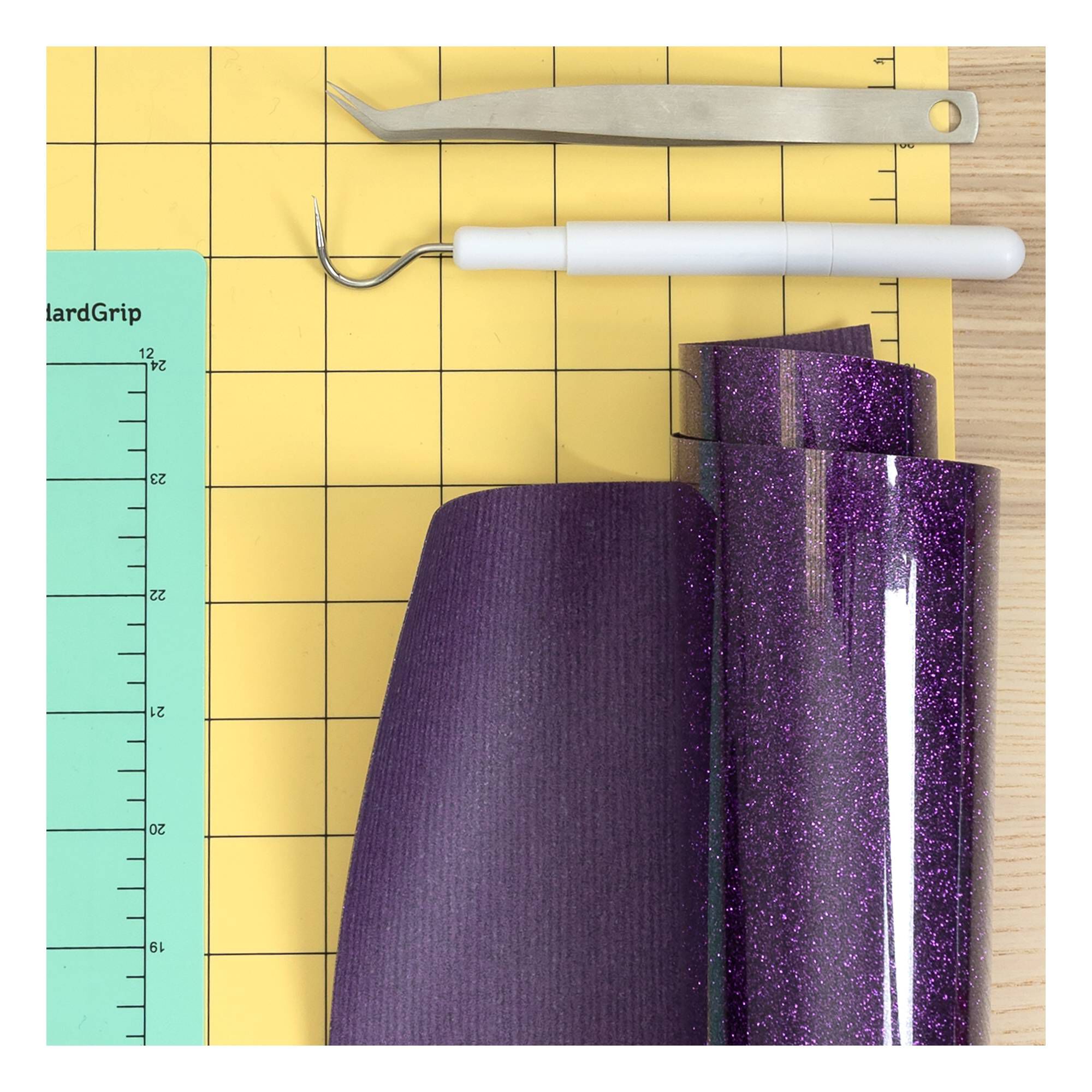 Siser Purple Glitter Heat Transfer Vinyl 30cm x 50cm | Hobbycraft