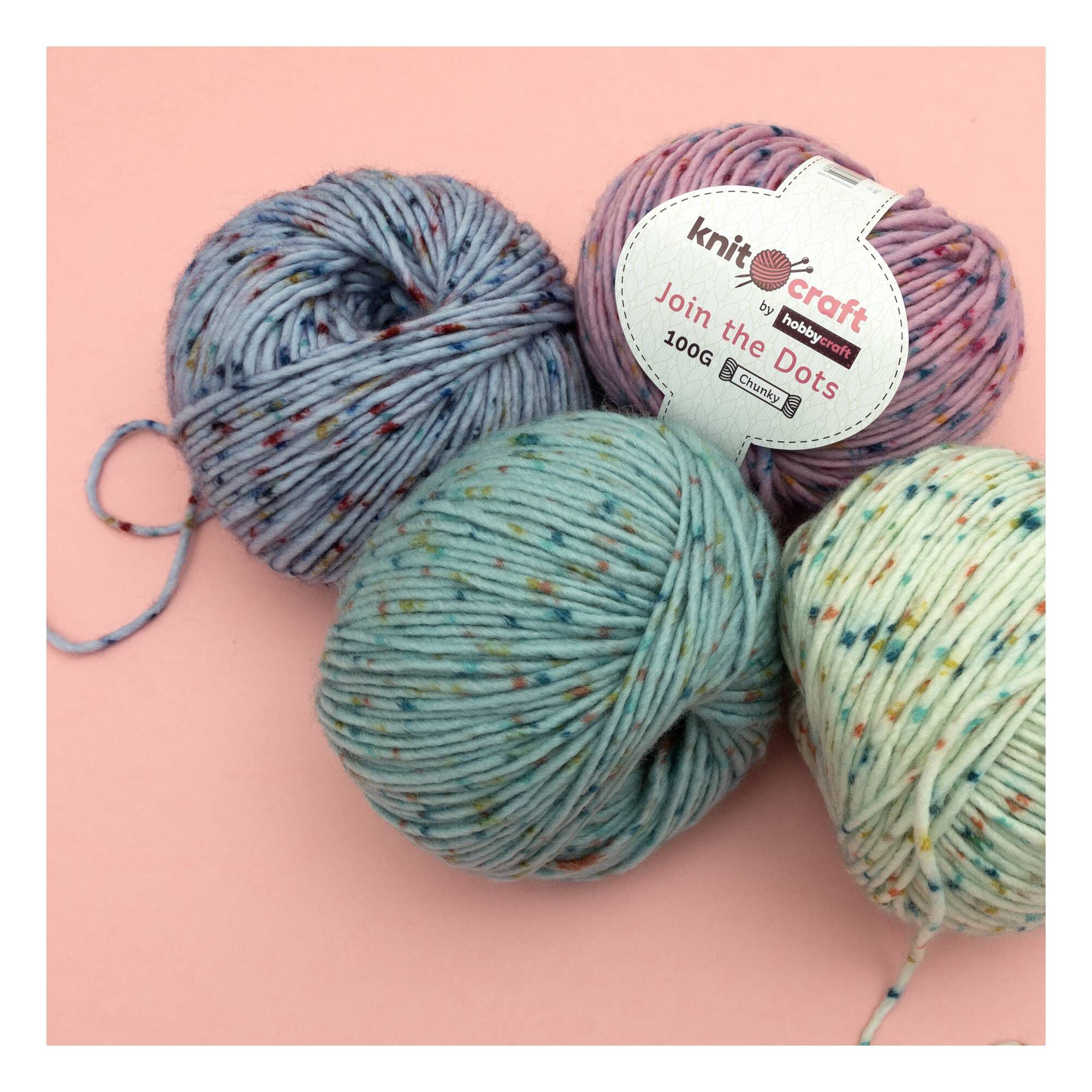Knitcraft Cream Print Join the Dots Yarn 100g | Hobbycraft