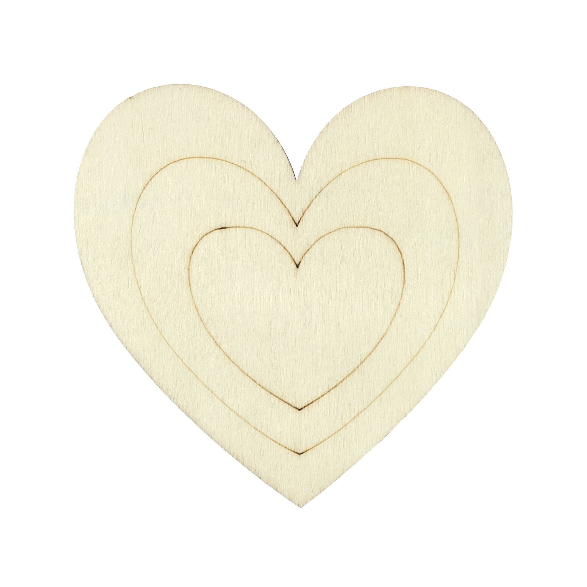 Decorate Your Own Heart Wooden Shapes 9 Pack | Hobbycraft