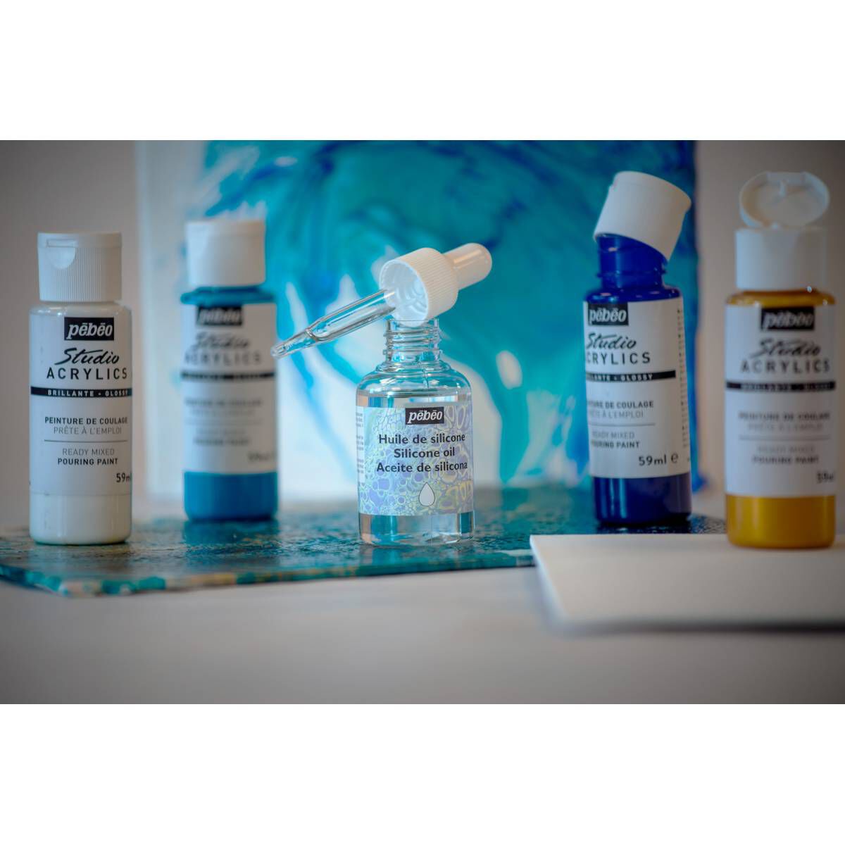 Pebeo Studio Acrylics Pouring Experiences Discovery Kit | Hobbycraft