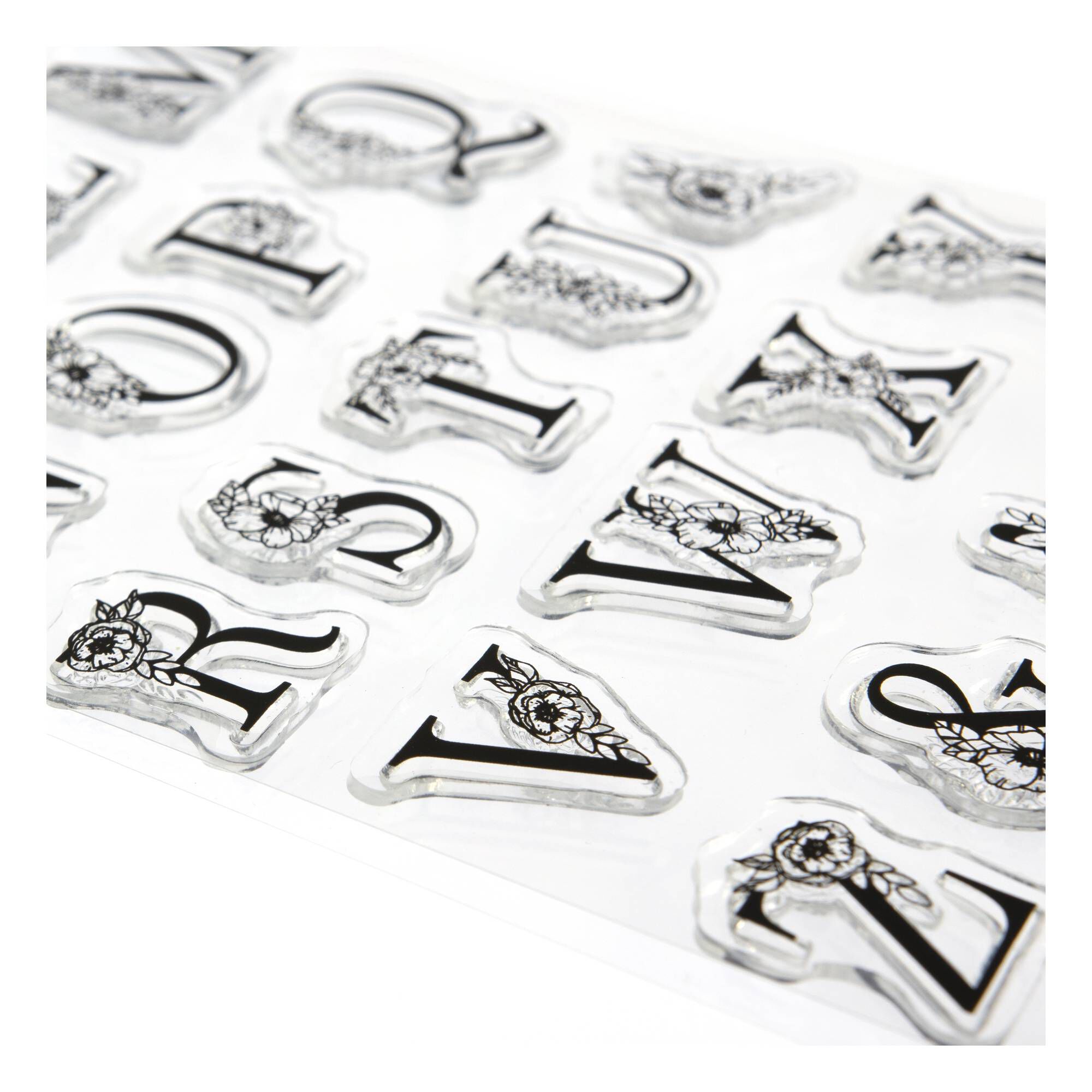 Flower Alphabet Stamp Set 41 Pieces | Hobbycraft