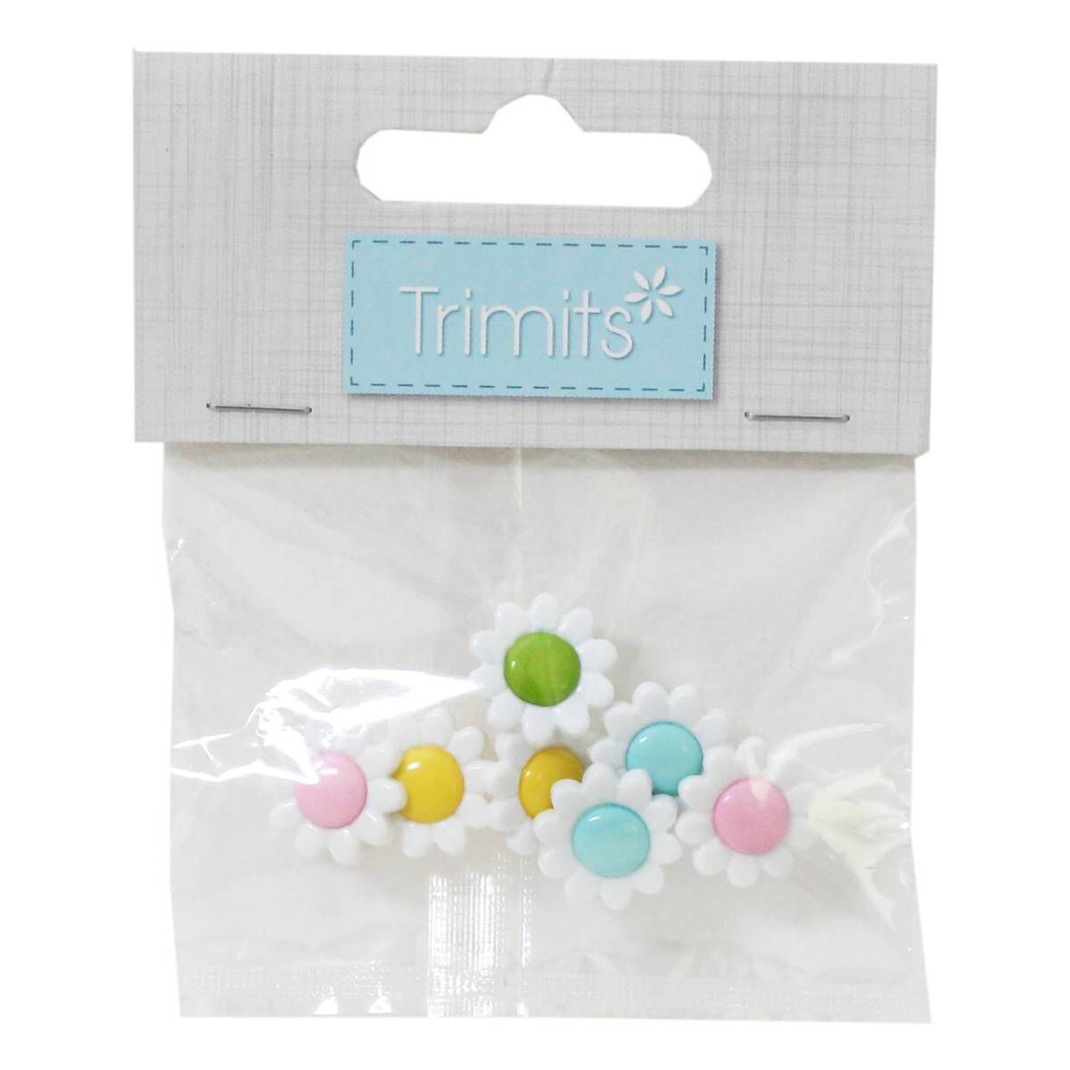 Trimits Pastel Daisy Craft Buttons 7 Pieces | Hobbycraft