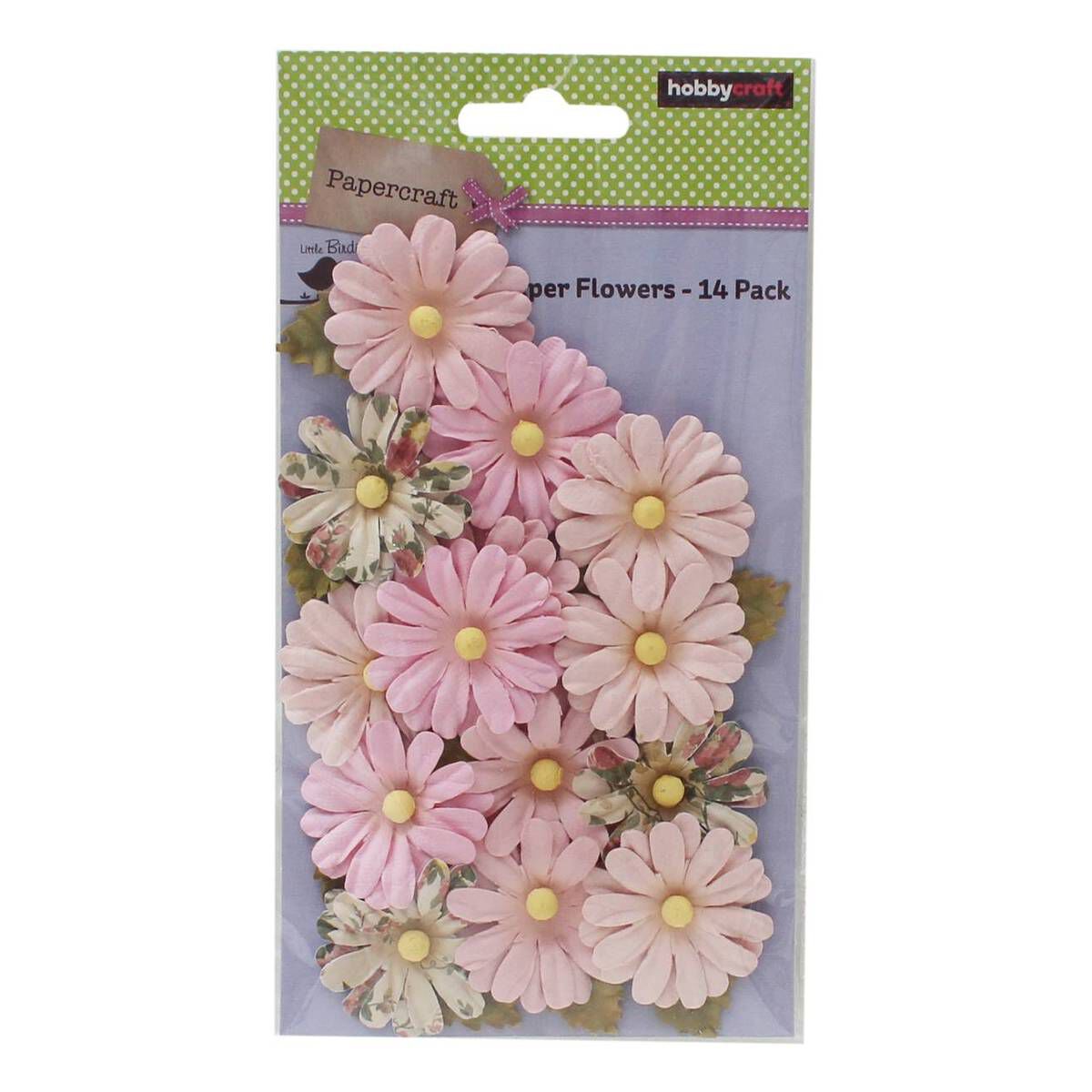 Pearl Pink Valerie Paper Flowers 14 Pack | Hobbycraft