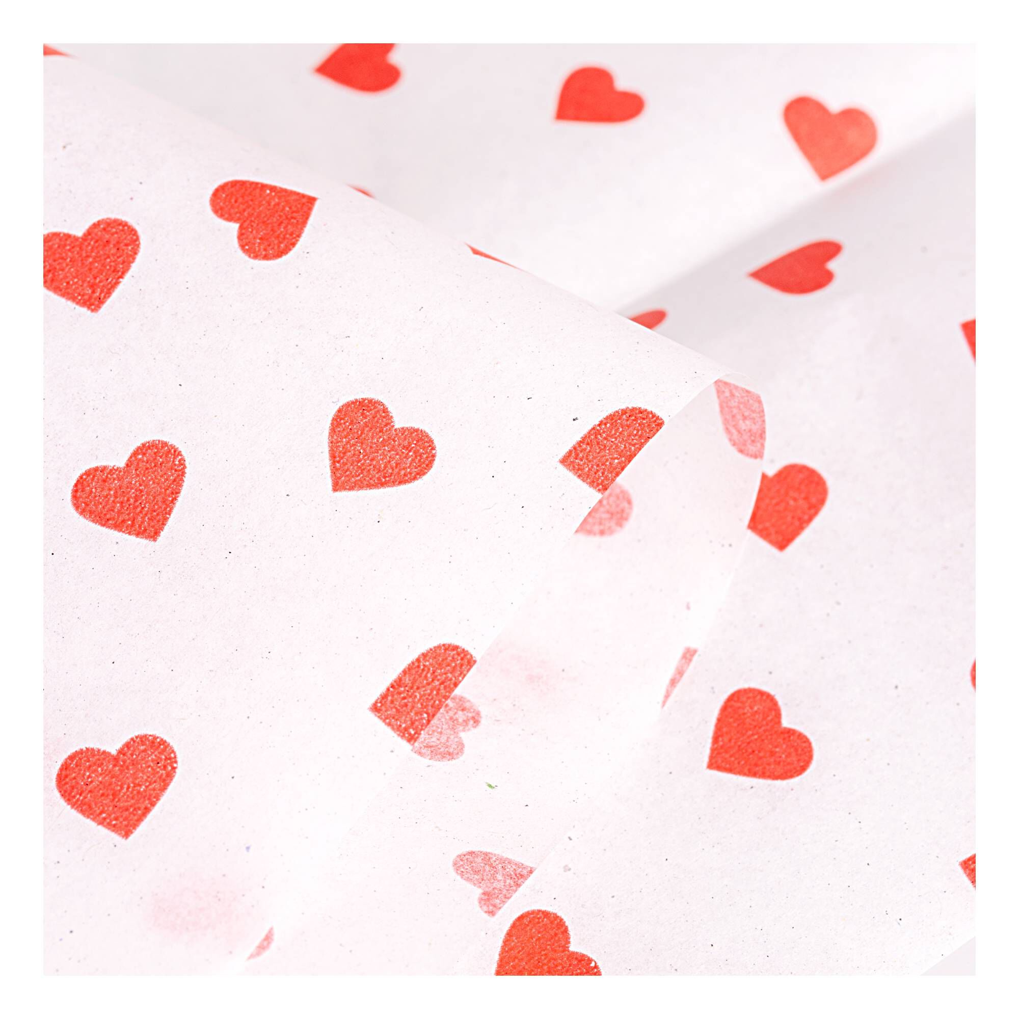 Red Heart Printed Tissue Paper 50cm x 75cm 6 Pack | Hobbycraft