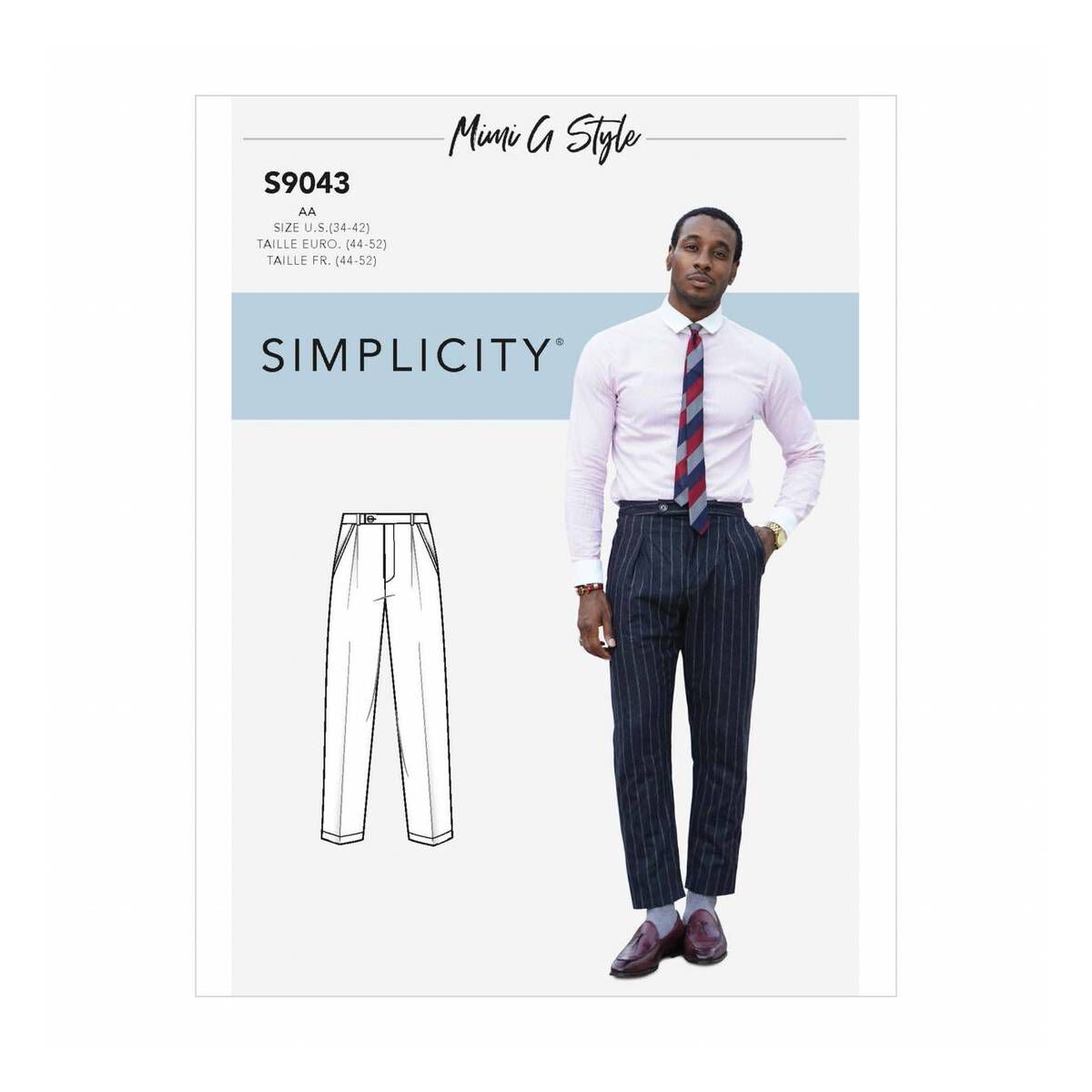 Simplicity Men’s Trousers Sewing Pattern S9043 (44-52) | Hobbycraft
