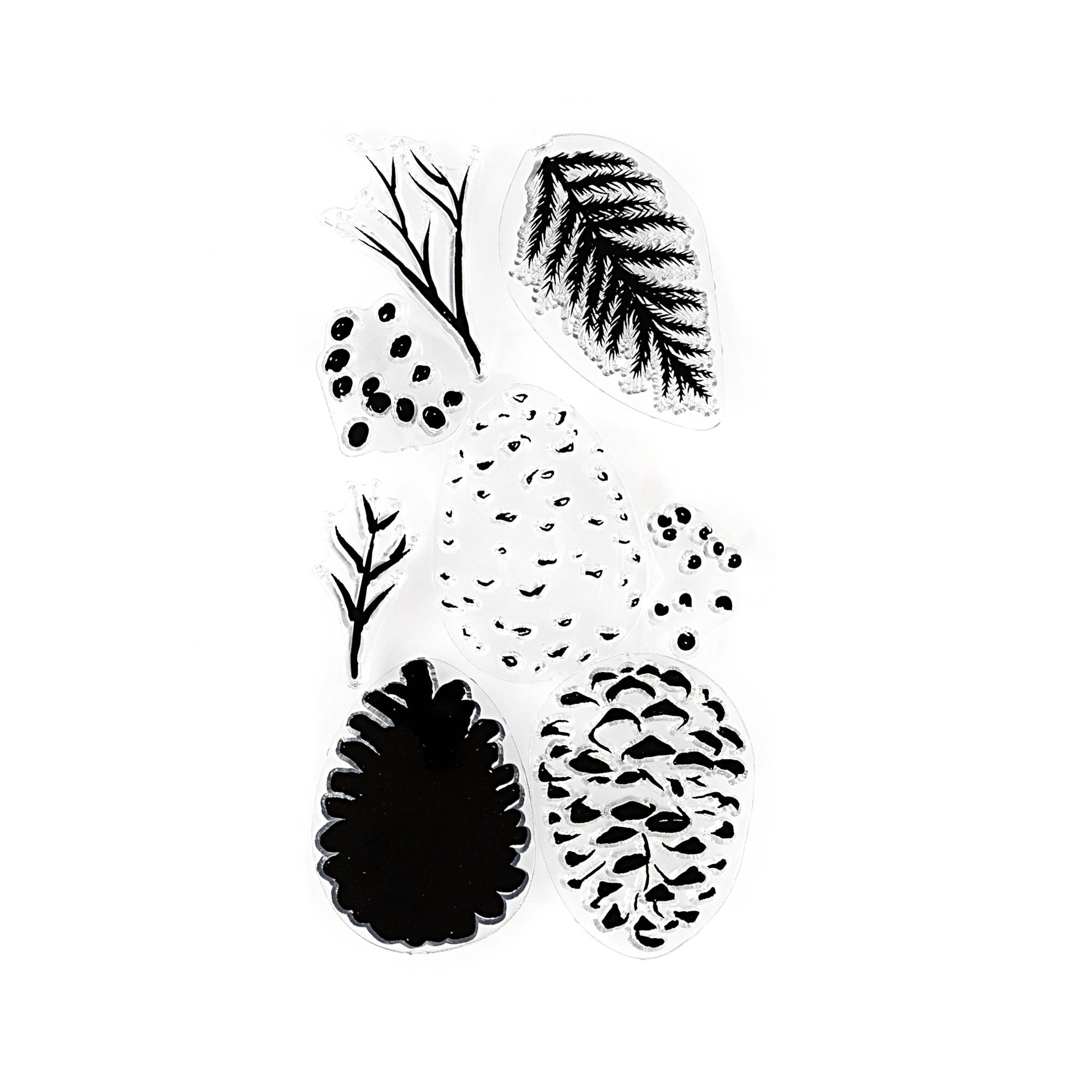 Sizzix Pine Branch Layered Stamp Set 8 Pieces | Hobbycraft