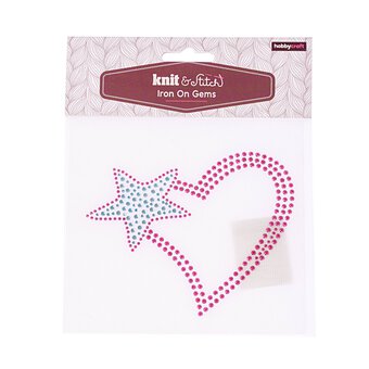 Heart Iron-On Gems | Hobbycraft