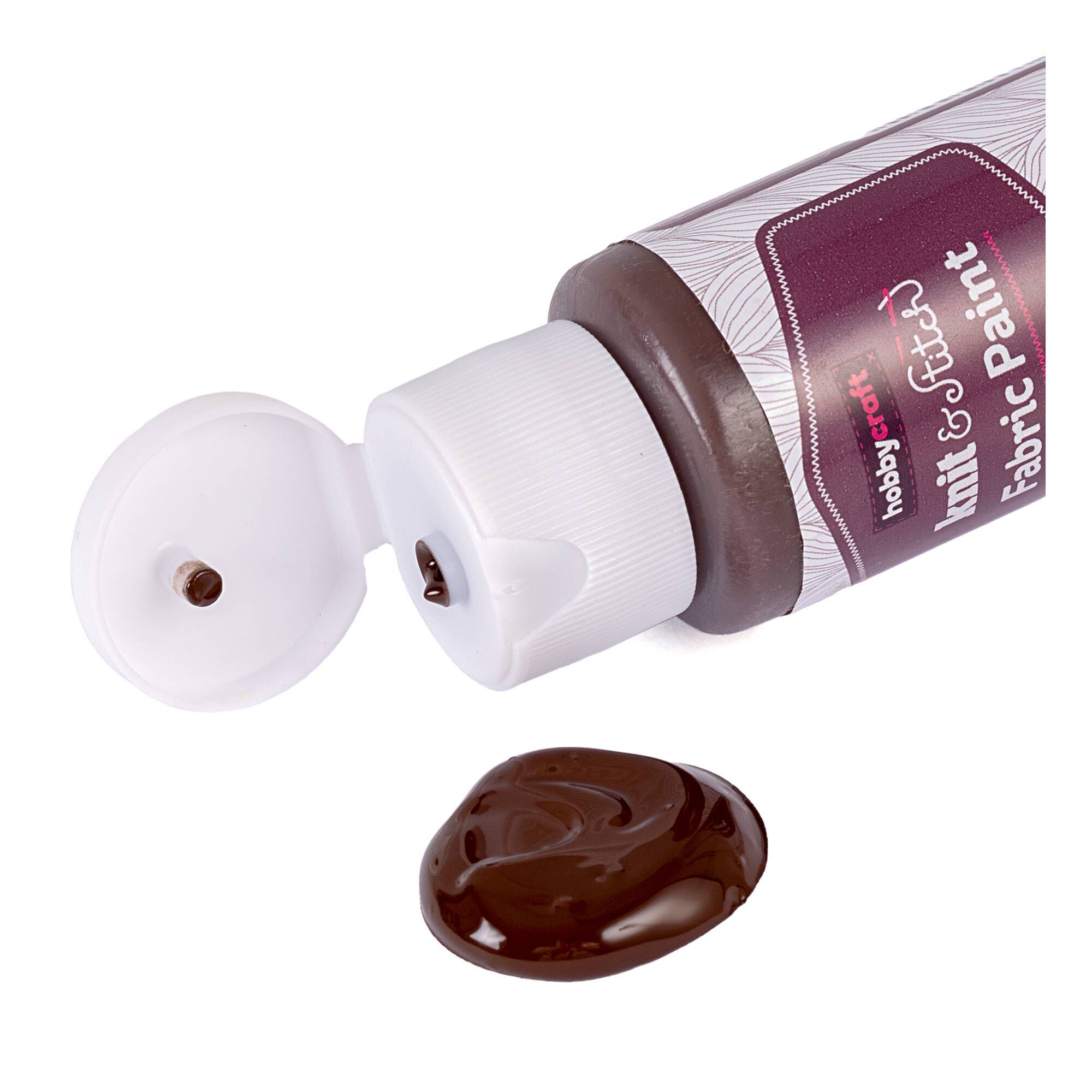 Dark Brown Fabric Paint 60ml | Hobbycraft