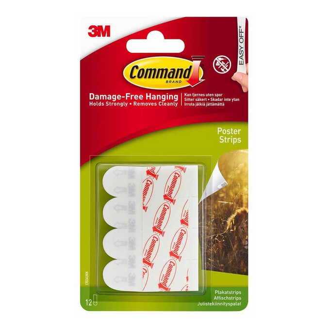 Command Small Poster Strips 12 Pieces | Hobbycraft