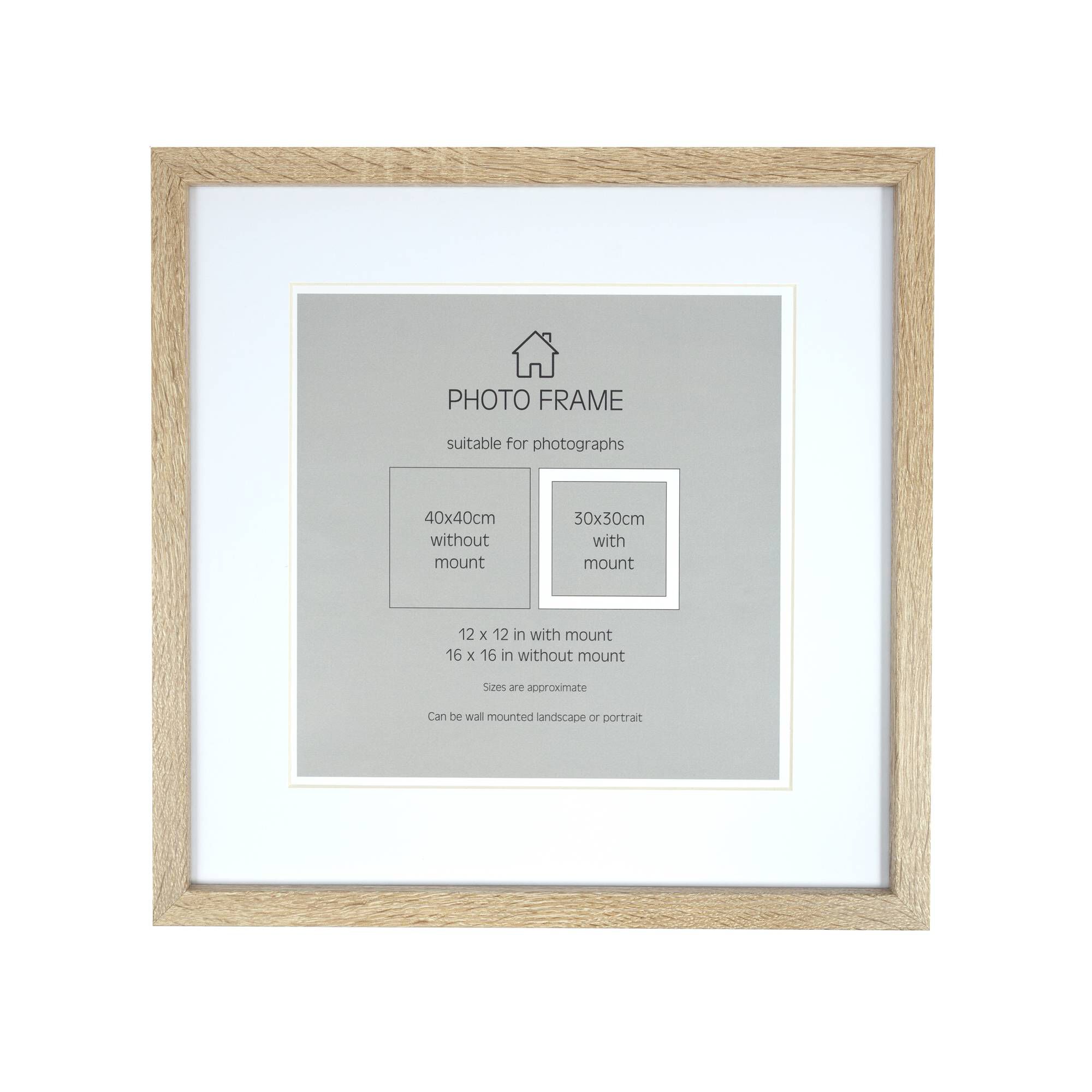 Oak Effect Photo Frame 40cm x 40cm | Hobbycraft