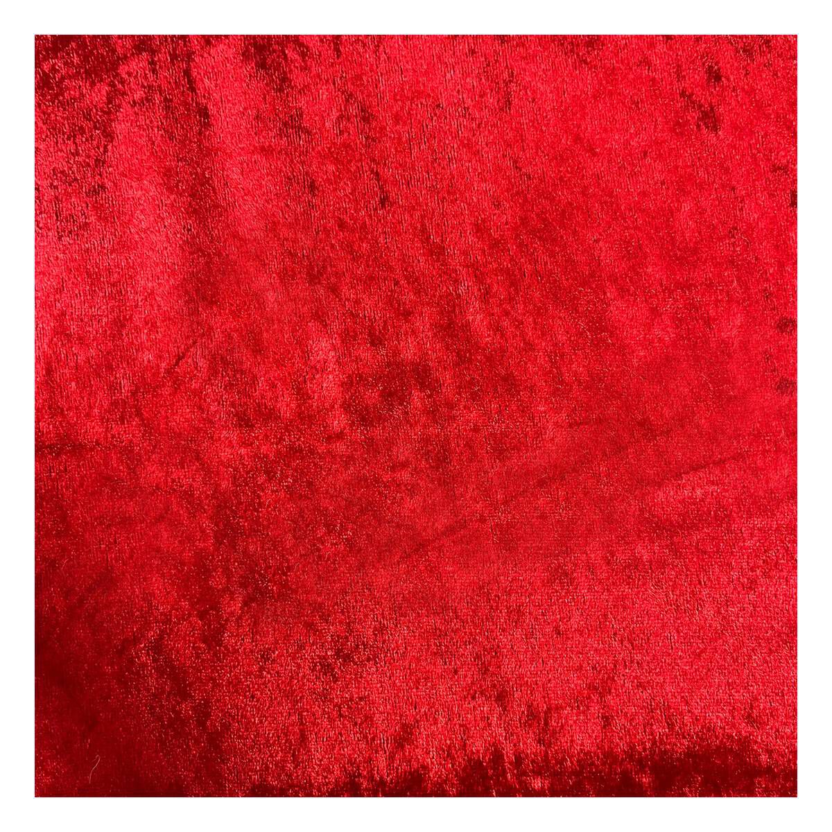 Red Crushed Velour Fabric by the Metre | Hobbycraft