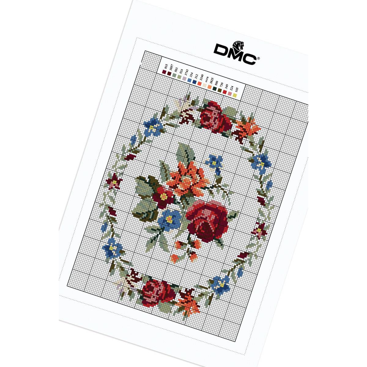 FREE PATTERN DMC Flower Garland Cross Stitch 0094 | Hobbycraft