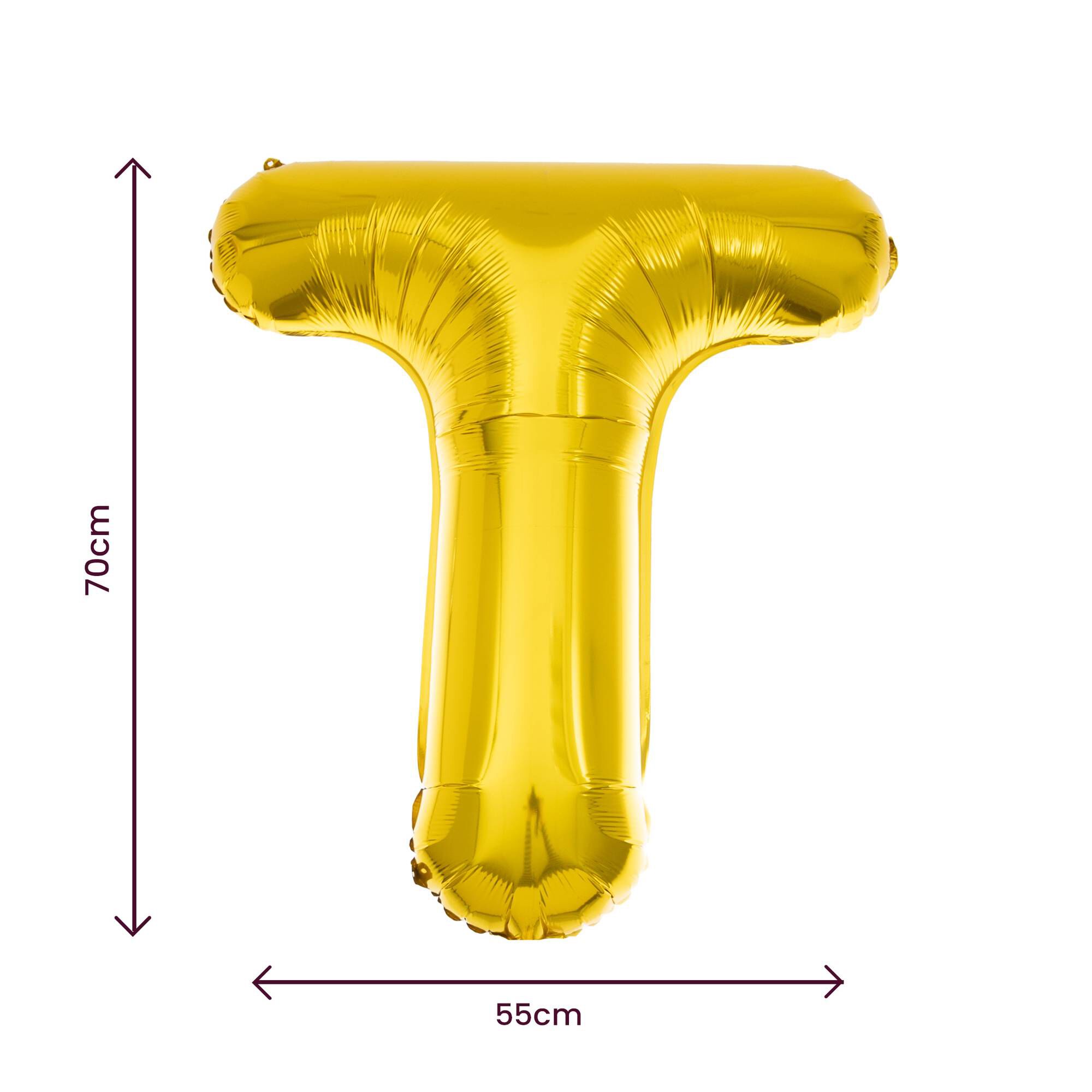 Extra Large Gold Foil Letter T Balloon | Hobbycraft