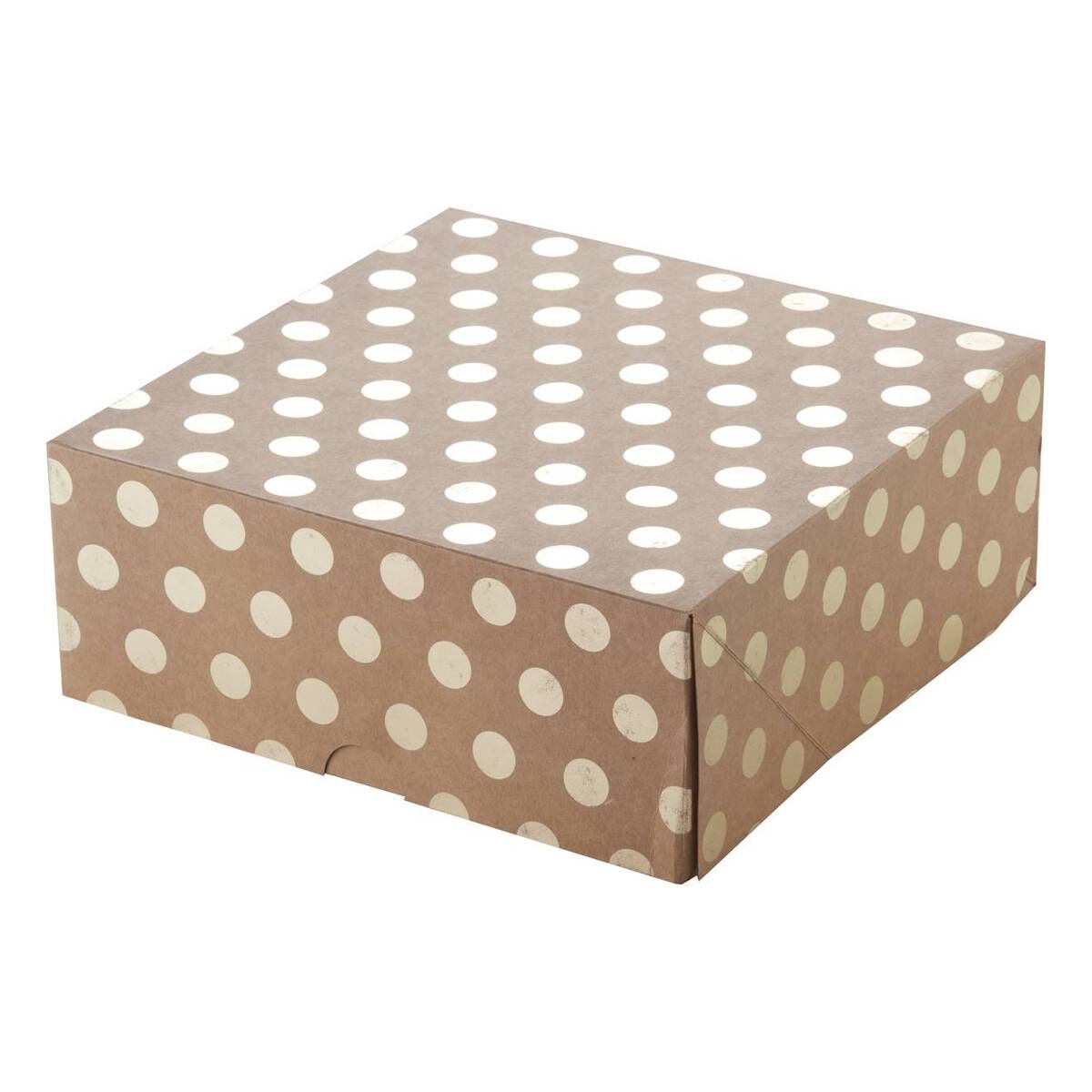 Gold Foil Spots Kraft Cake Box 2 Pack | Hobbycraft