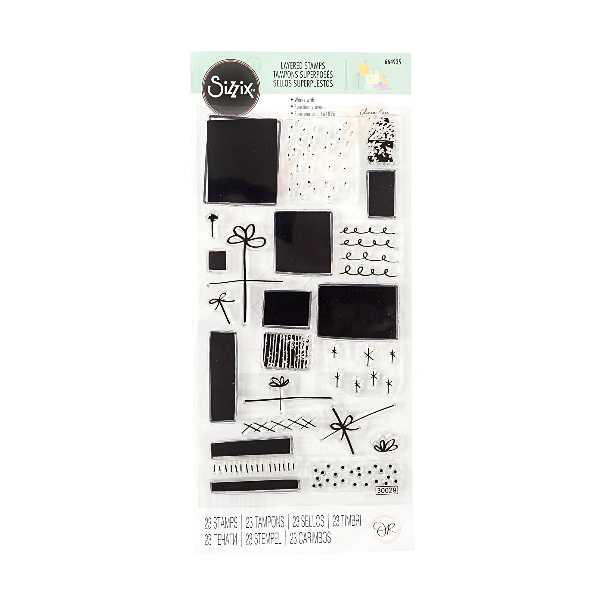 Sizzix Gift Wrap Layered Stamp Set 23 Pieces | Hobbycraft
